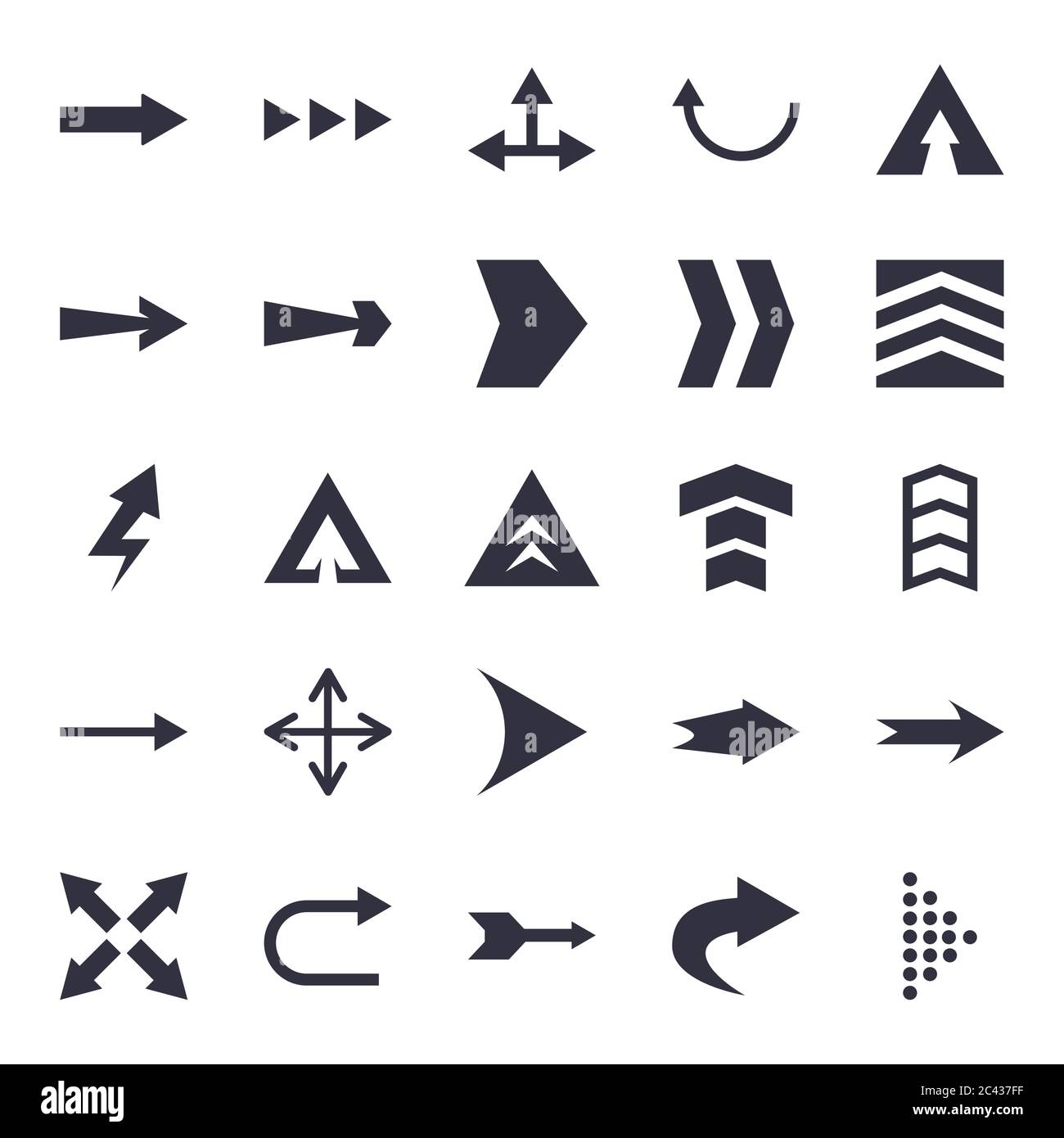Arrows with differents directions flat style icon set design of web ...