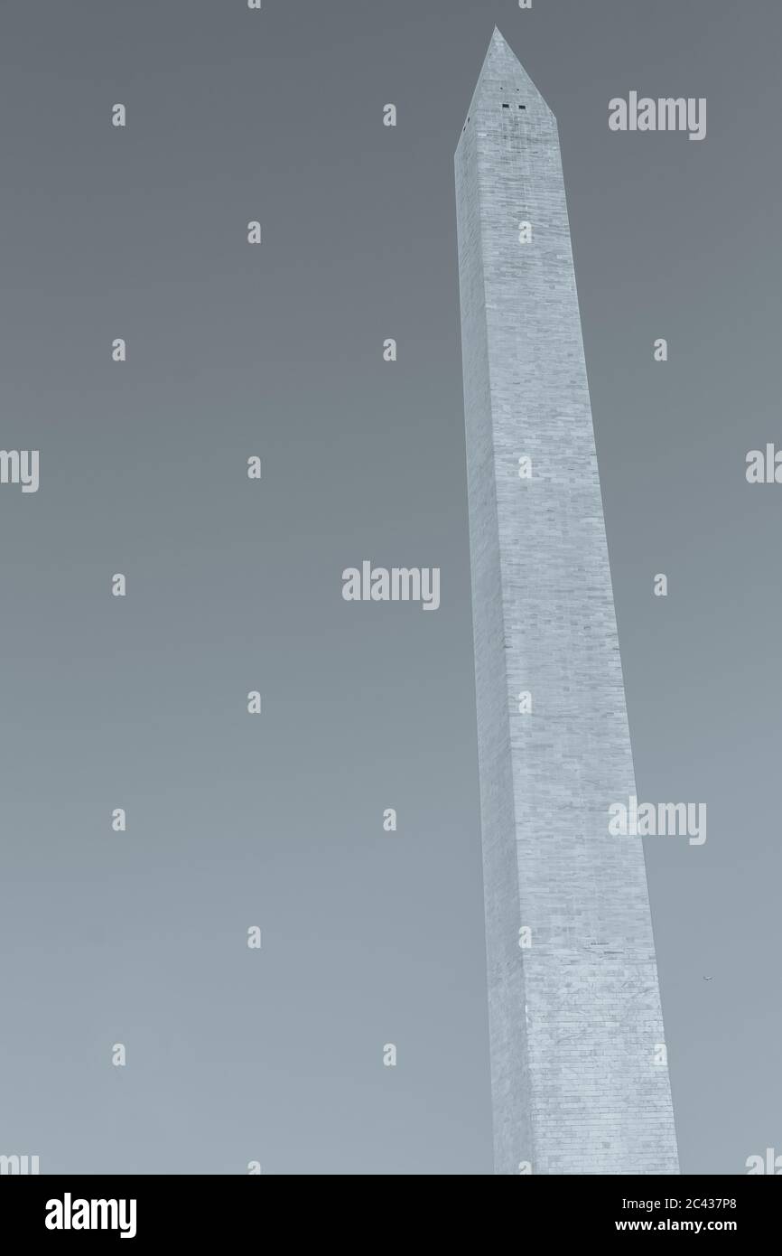 Washington Monument tall obelisk in National Mall Washington DC ...