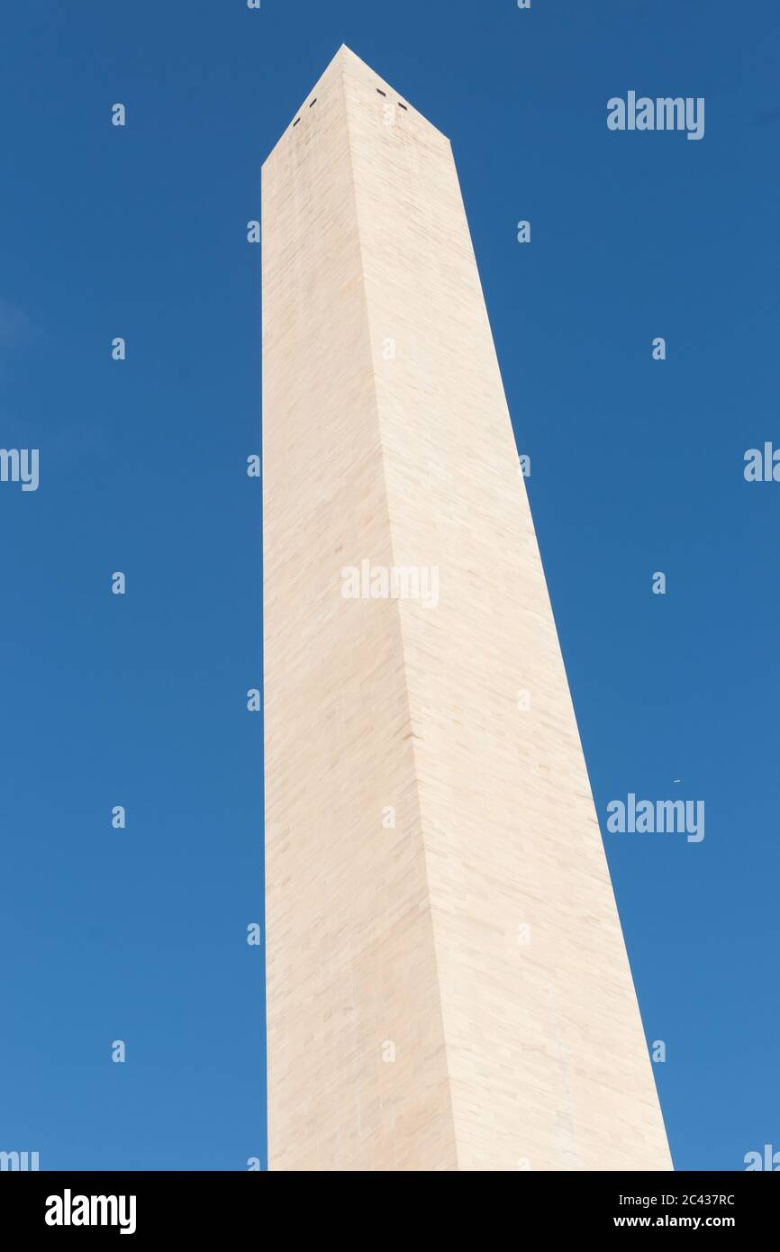 Washington Monument tall obelisk in National Mall Washington DC ...