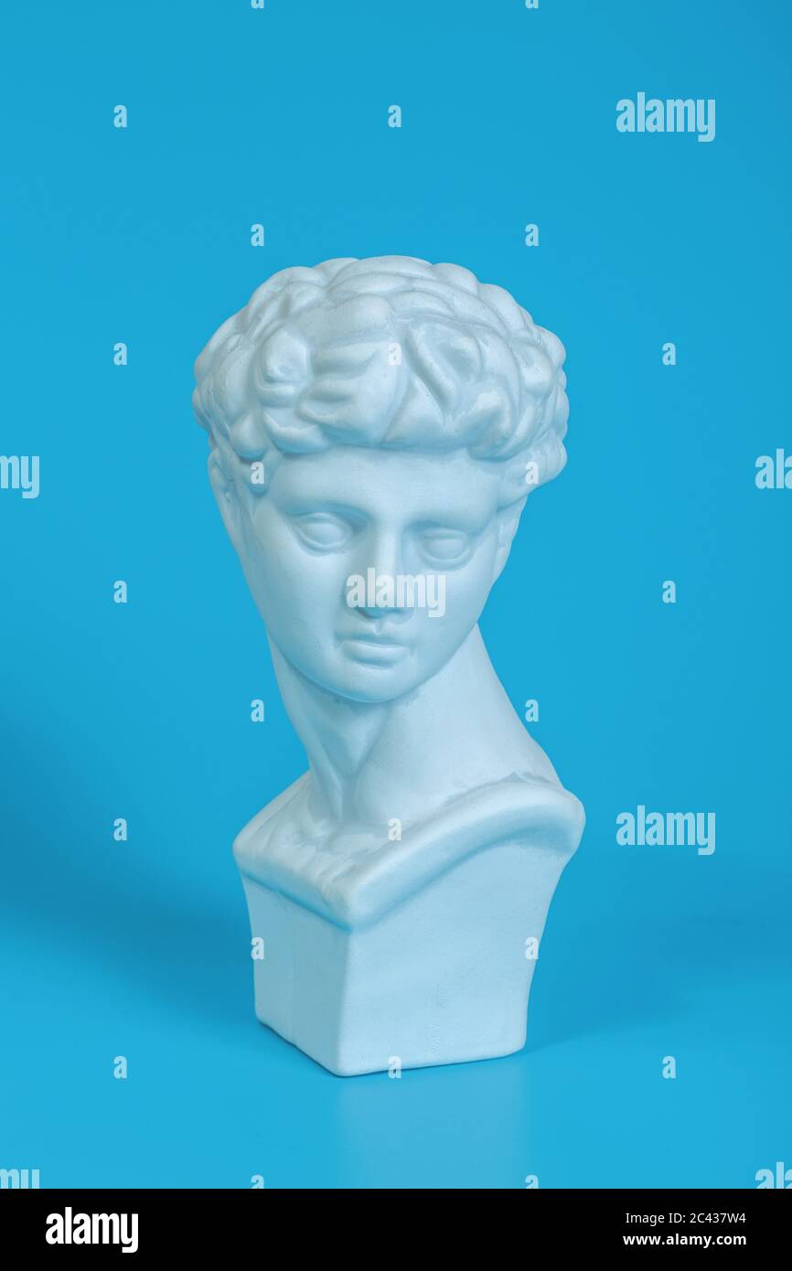 Ancient Athens sculpture，David sculpture, pink background, render ...