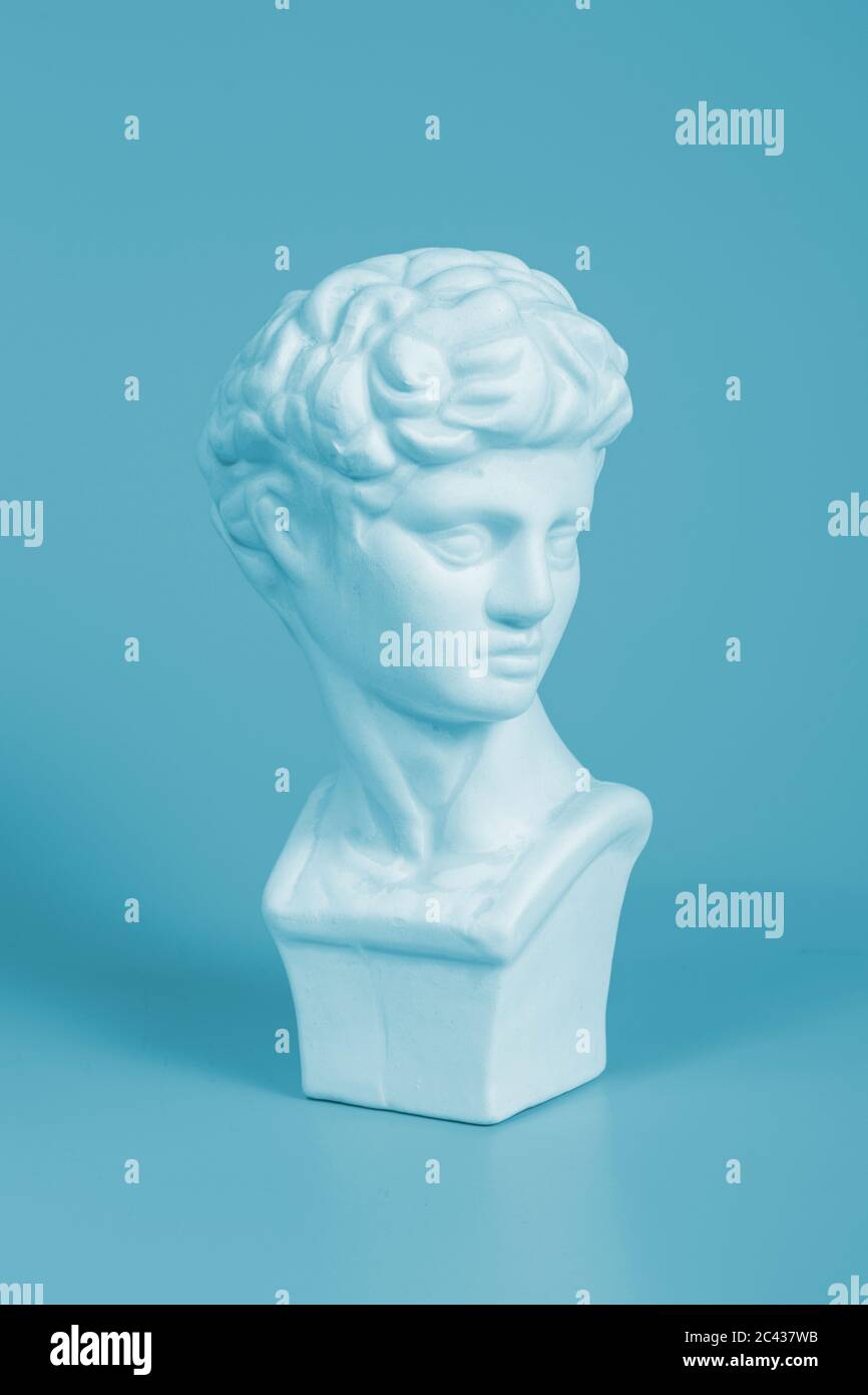 Ancient Athens sculpture，David sculpture, pink background, render ...