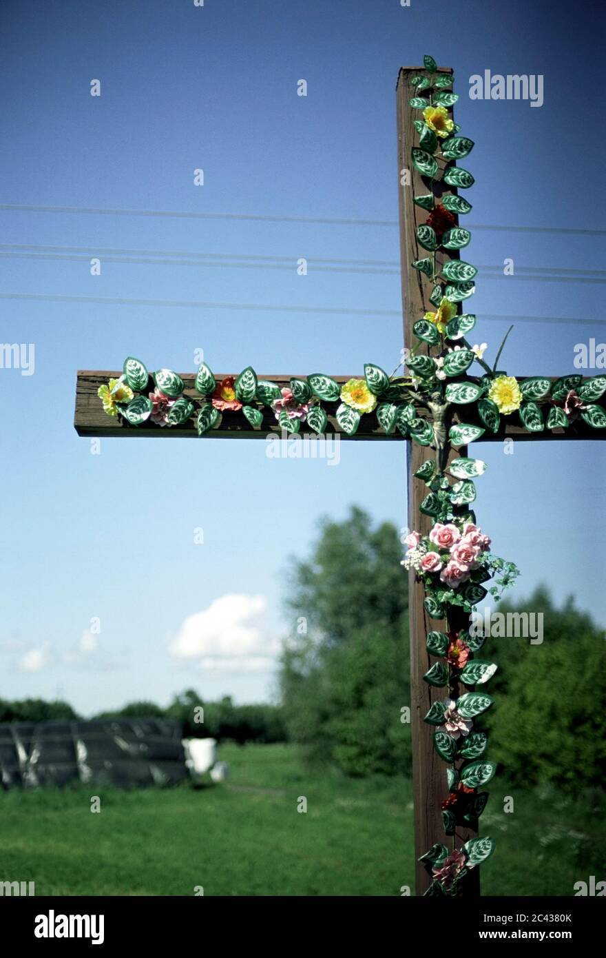 Decorated cross - Baltic Sea - Poland Stock Photo - Alamy