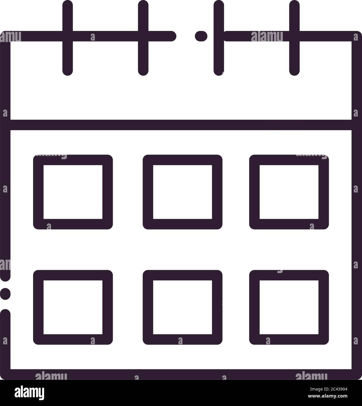 Calendar line style icon design, Planner time event moth date day page ...