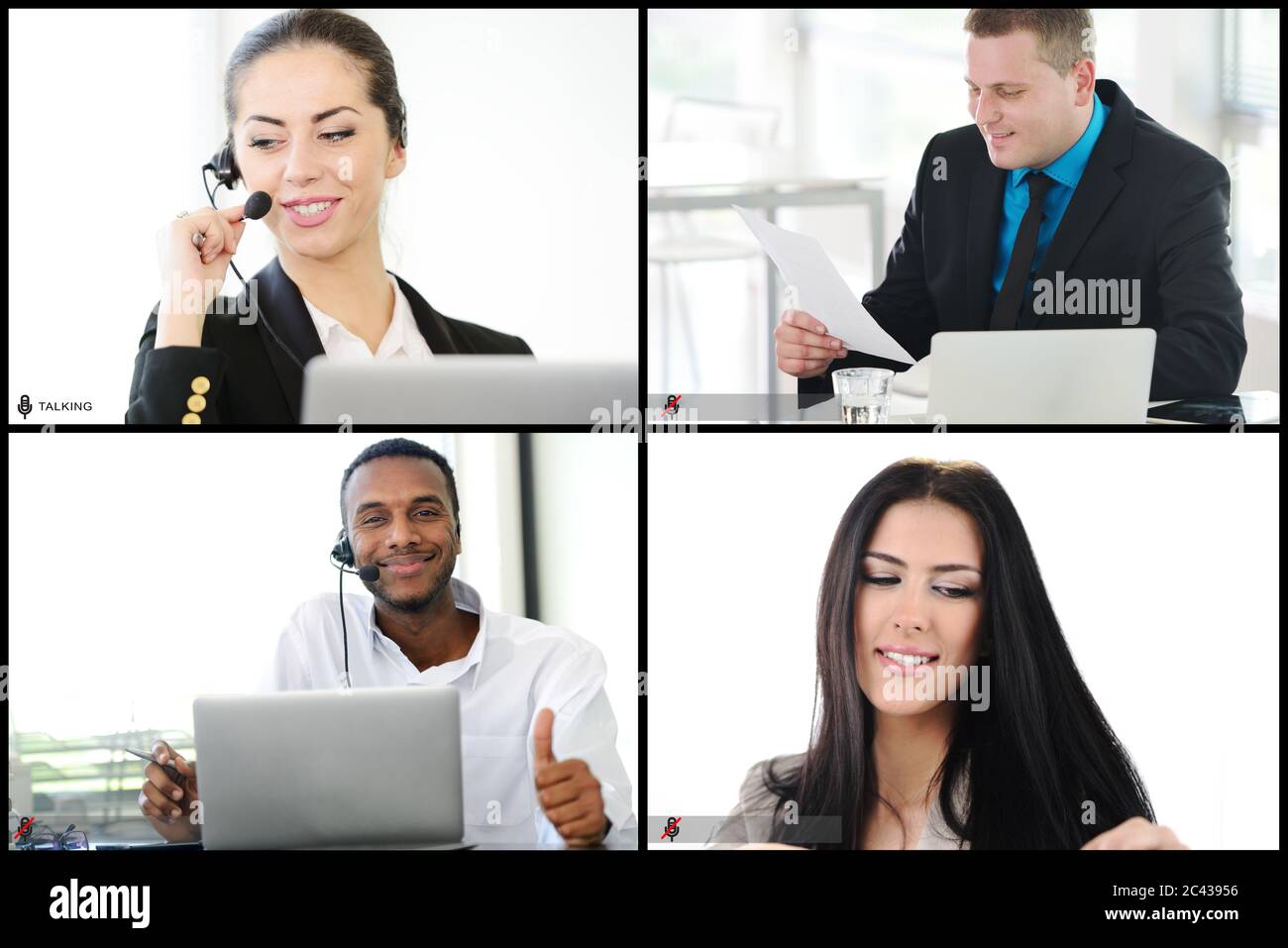 Online video call and meeting during covid pandemic Stock Photo - Alamy
