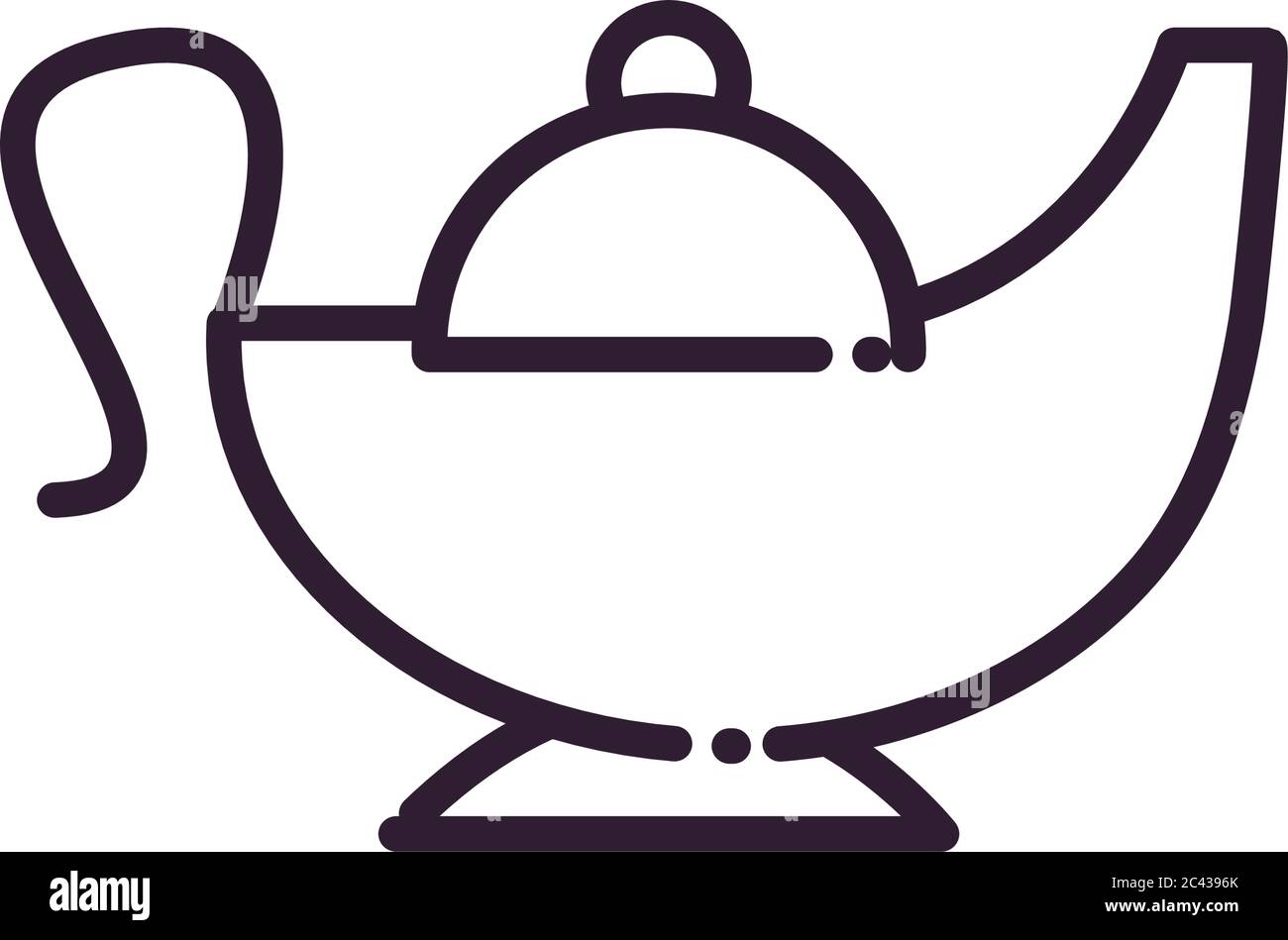 Indian tea pot line style icon design, Culture travel india country ...