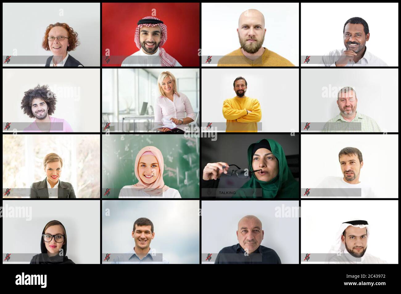 Zoom meeting screen people hi-res stock photography and images - Alamy