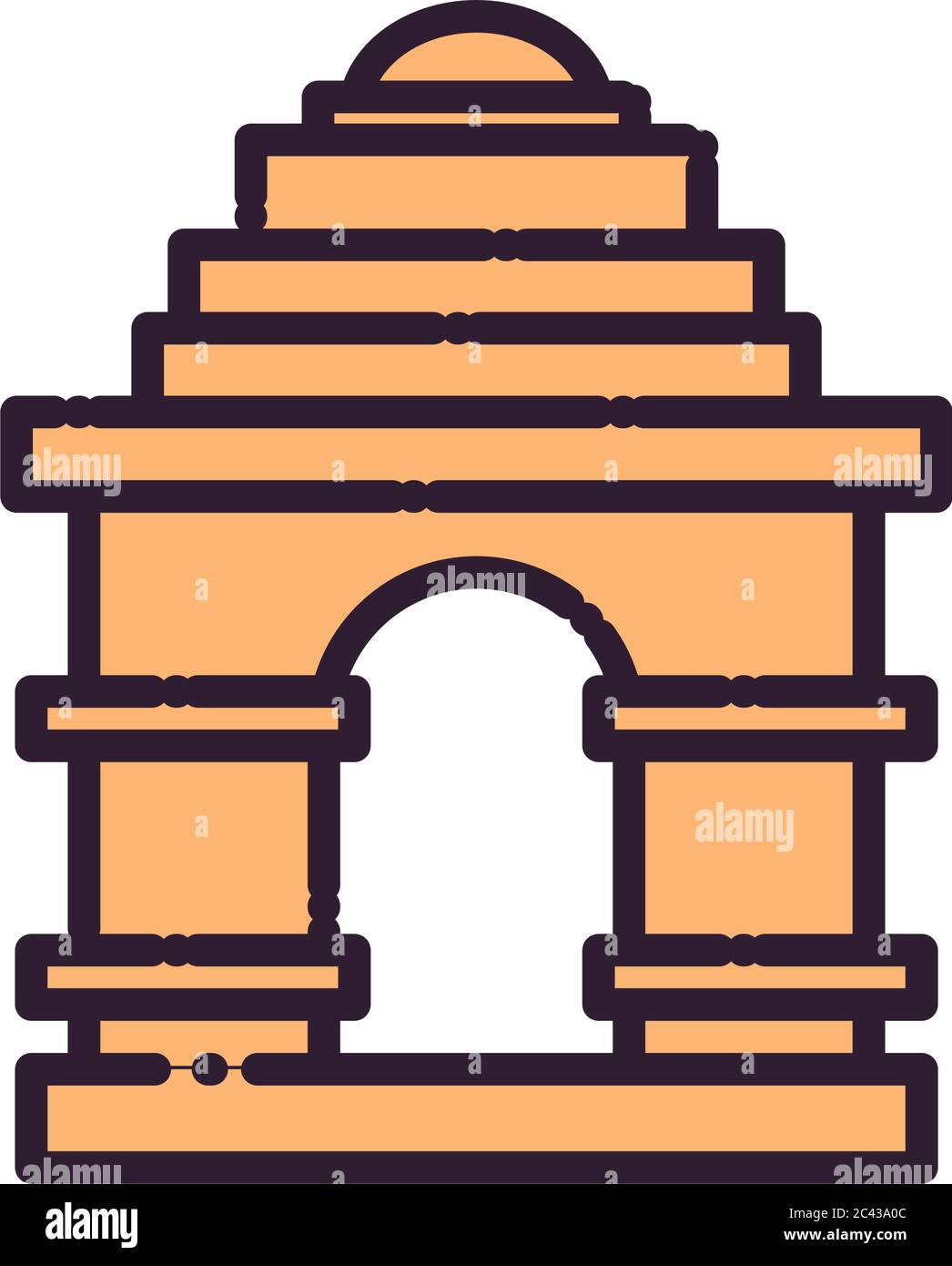 India Gate Stock Vector Images - Alamy