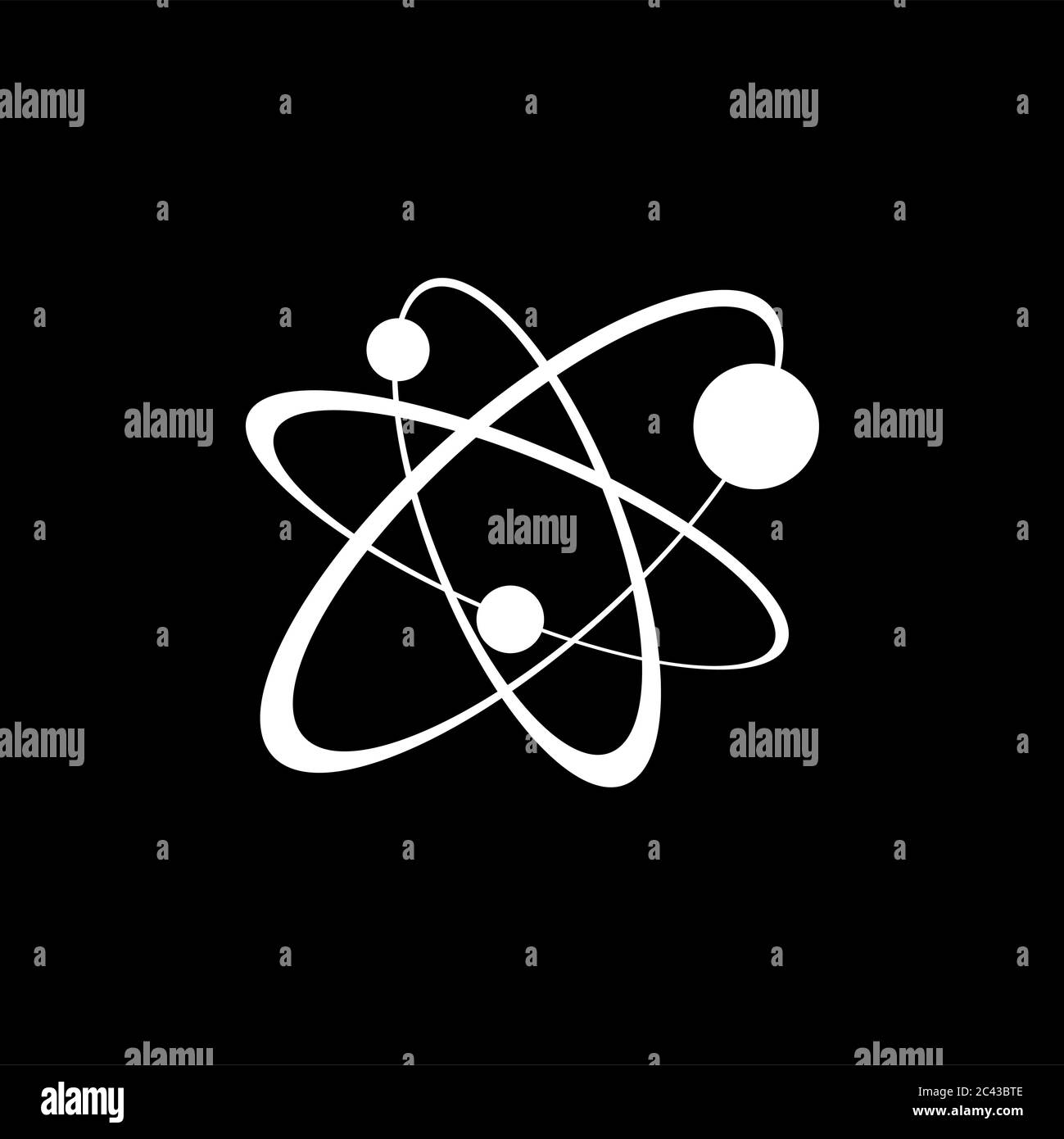 Galaxy Icon On Black Background. Black Flat Style Vector Illustration ...