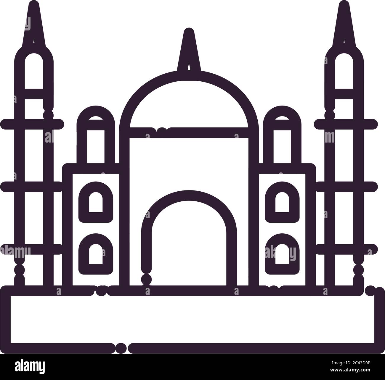 Taj mahal clip art vector image Stock Vector Images - Alamy