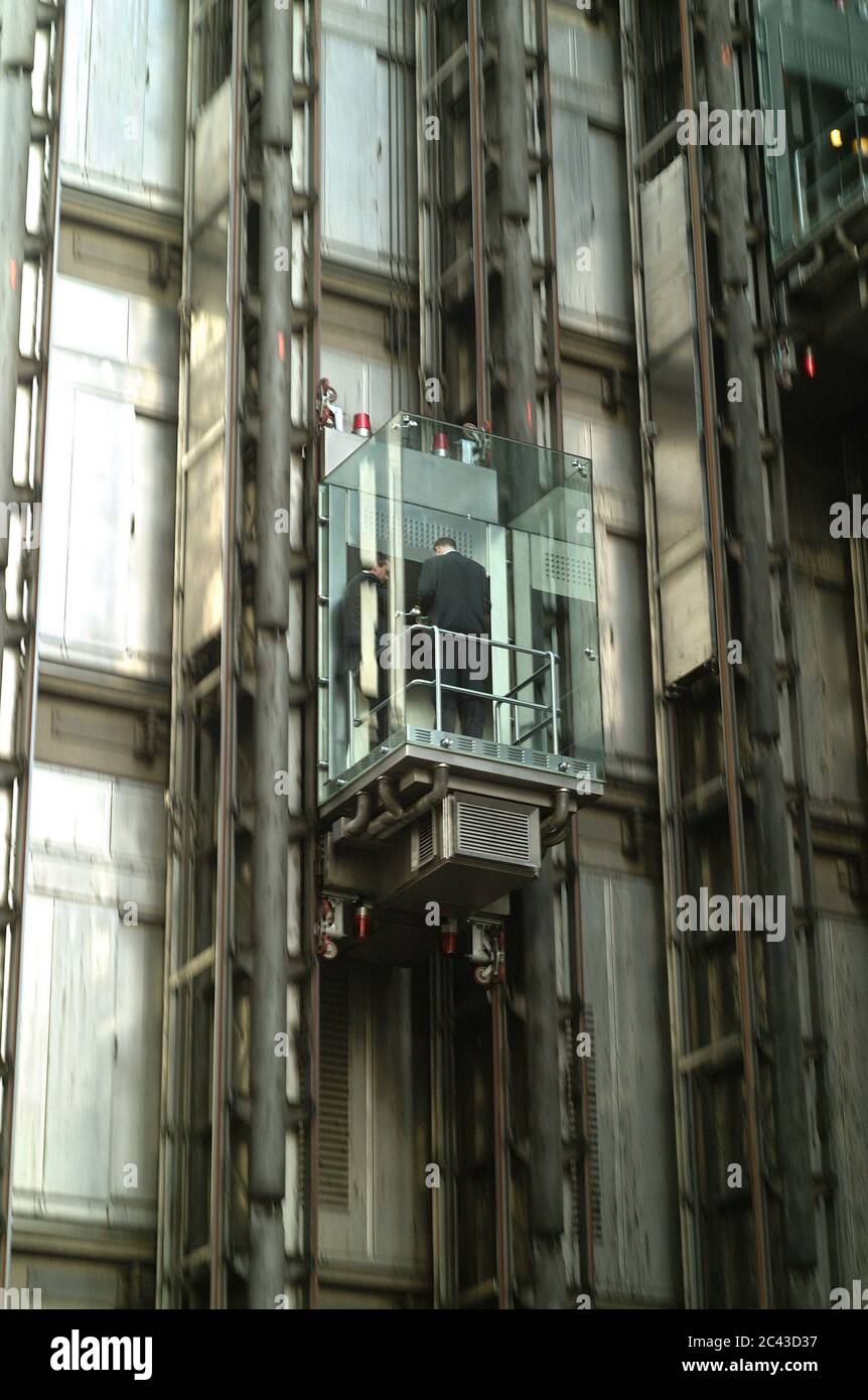 Elevator - LLoyds Building - London - England Stock Photo - Alamy
