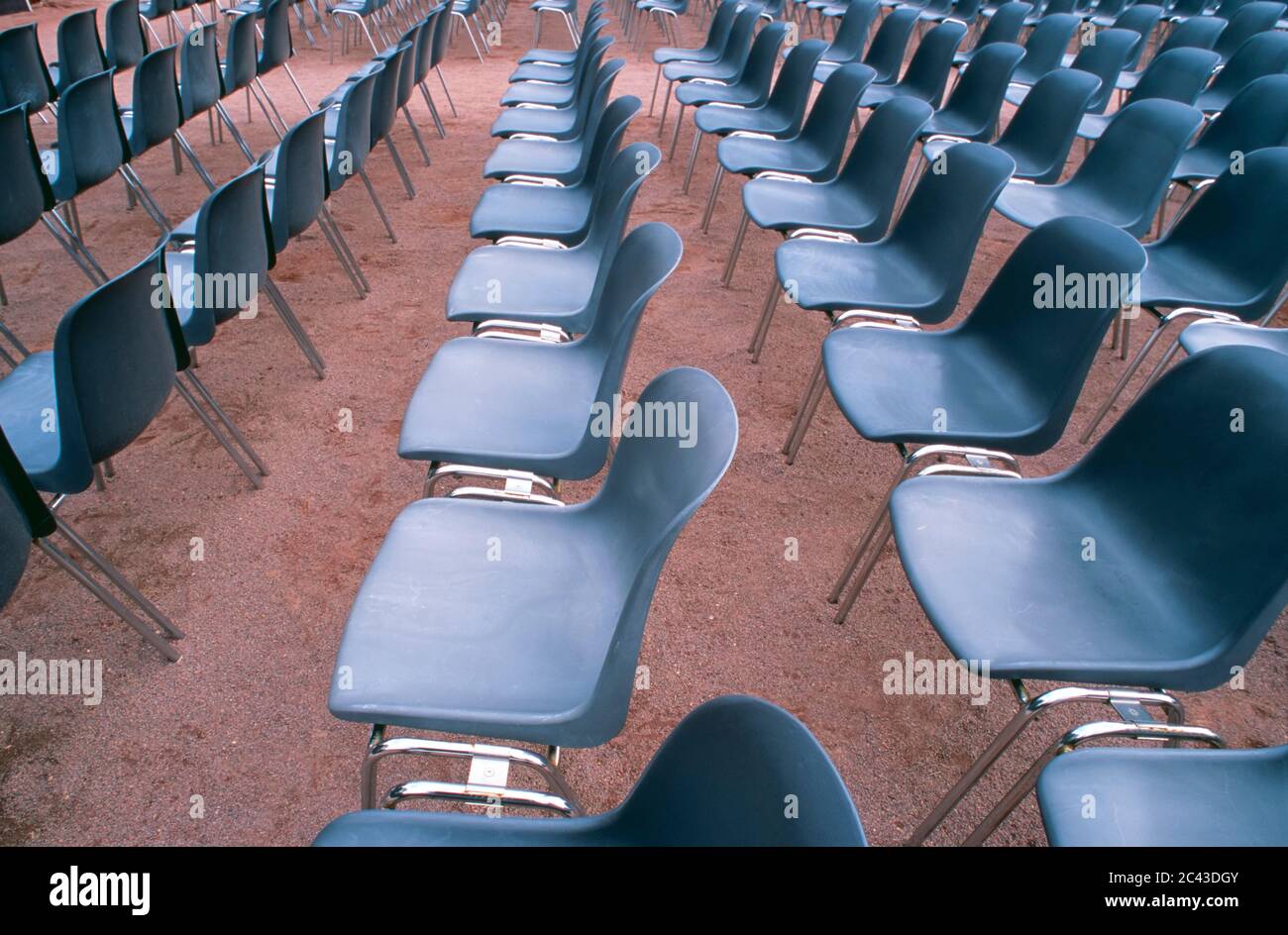 Many rows of empty chairs Stock Photo - Alamy