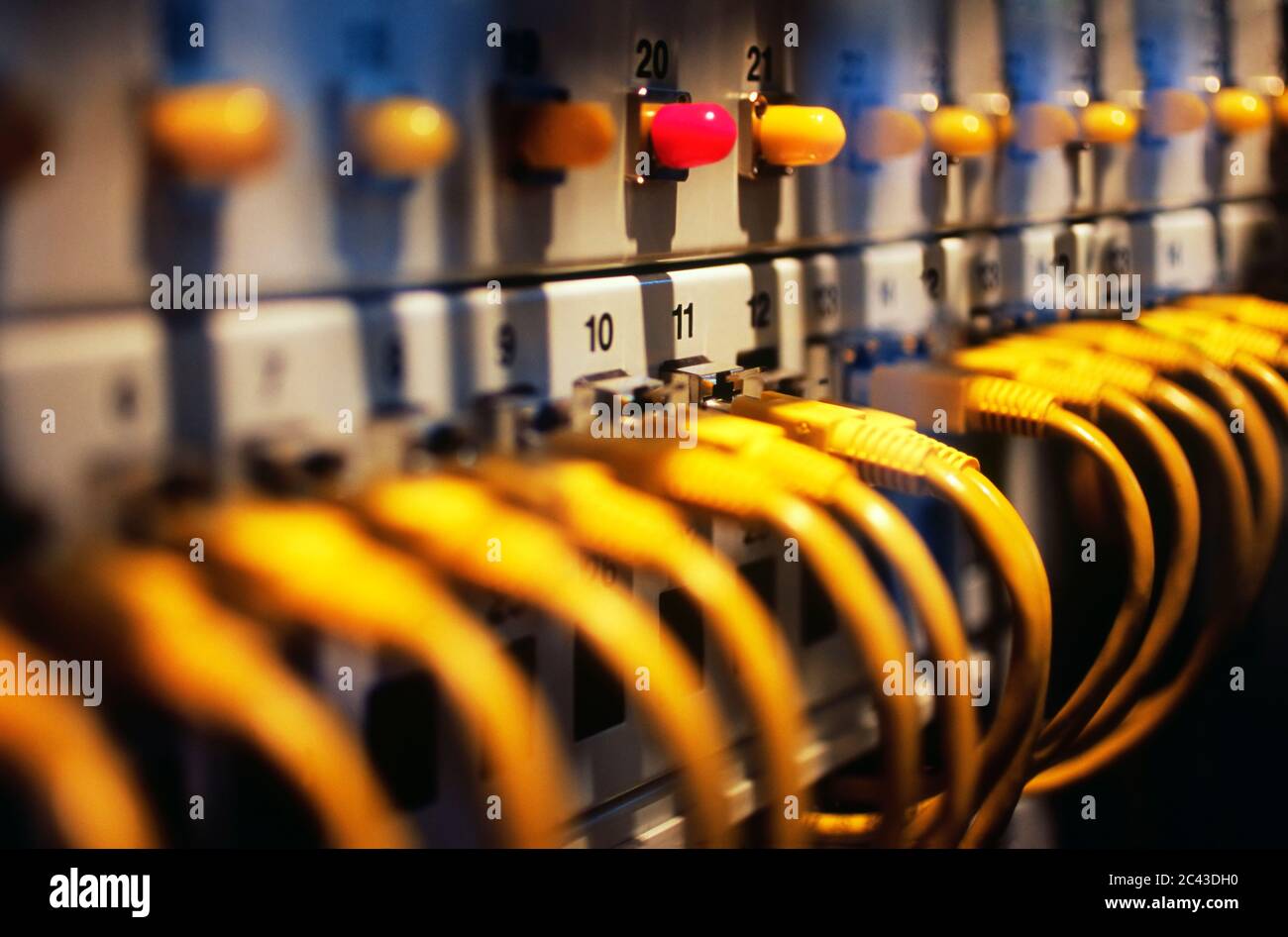 Cables are in a network server Stock Photo - Alamy