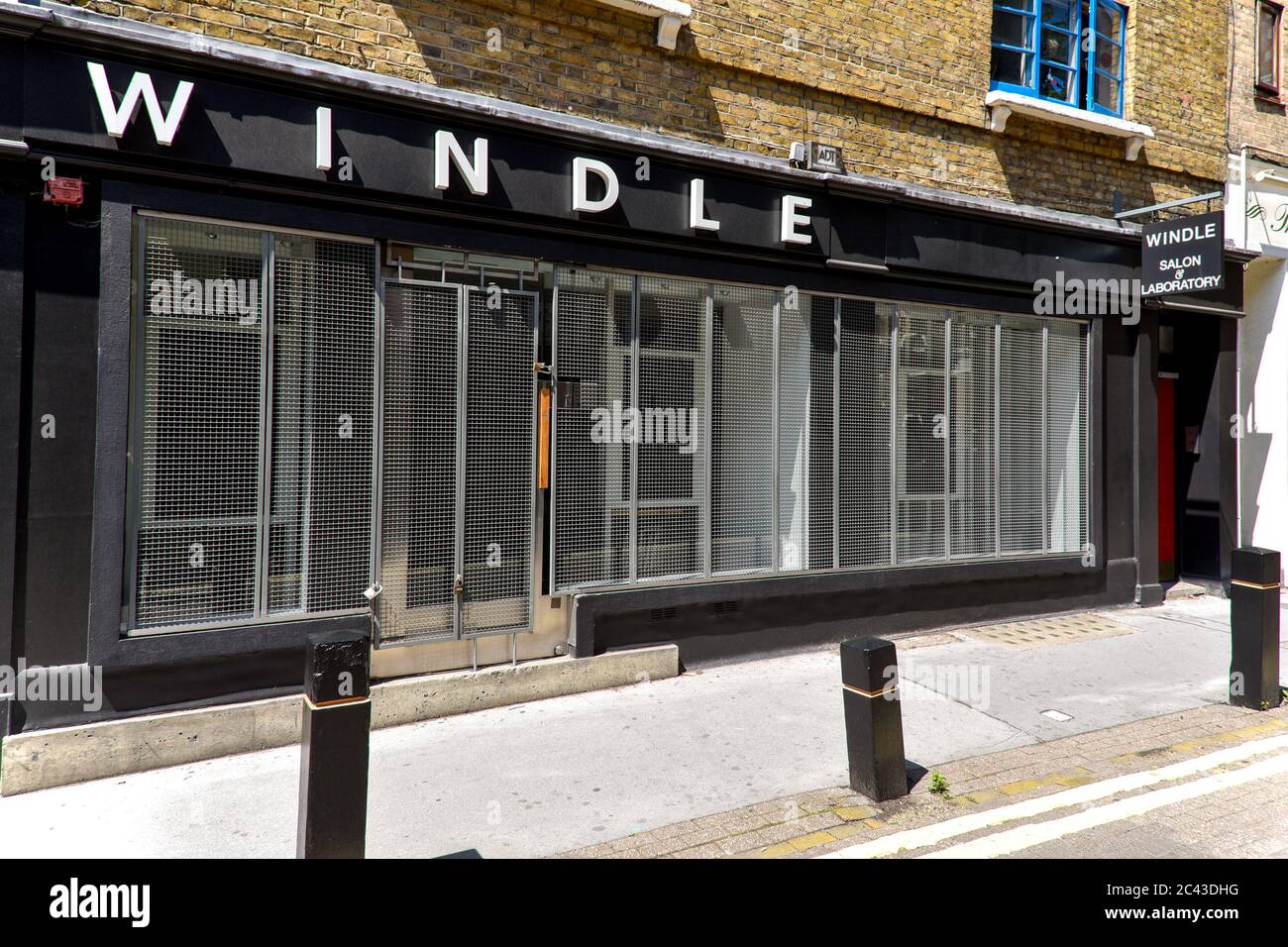 London, UK. 23rd June, 2020. Windle's hair Salon remains closed in ...