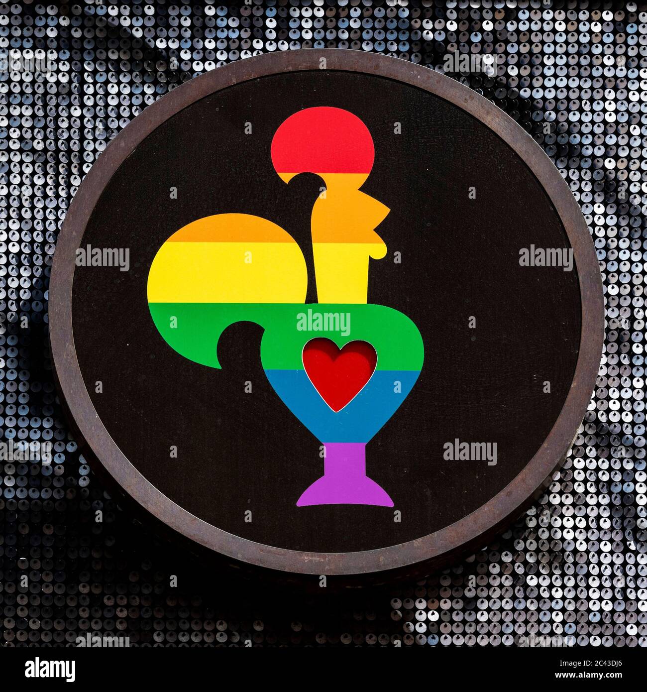 London, UK. 17th June, 2020. Nando's logo at their Soho restaurant with ...
