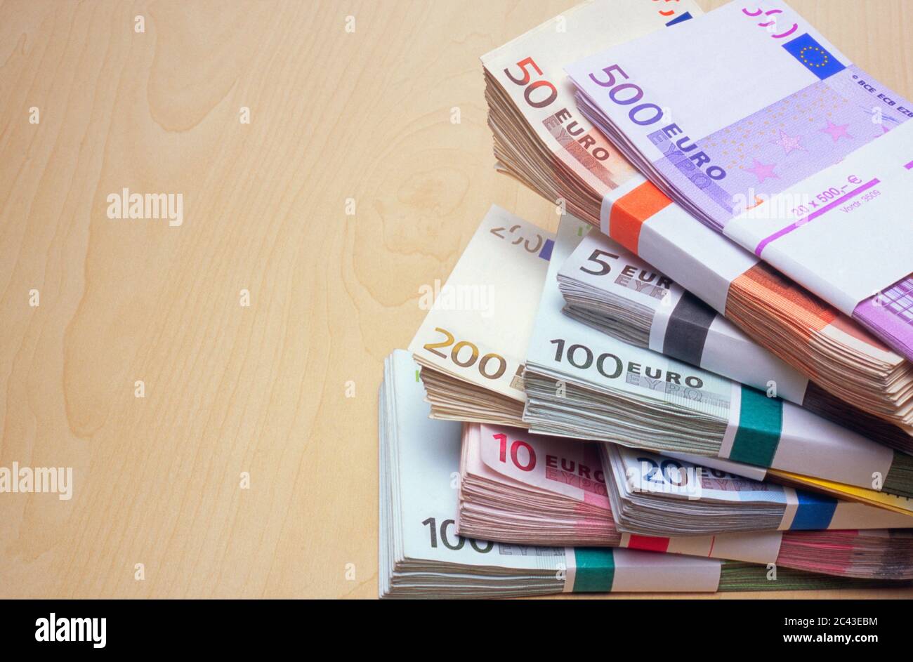 Stack of banknotes - saving Stock Photo - Alamy