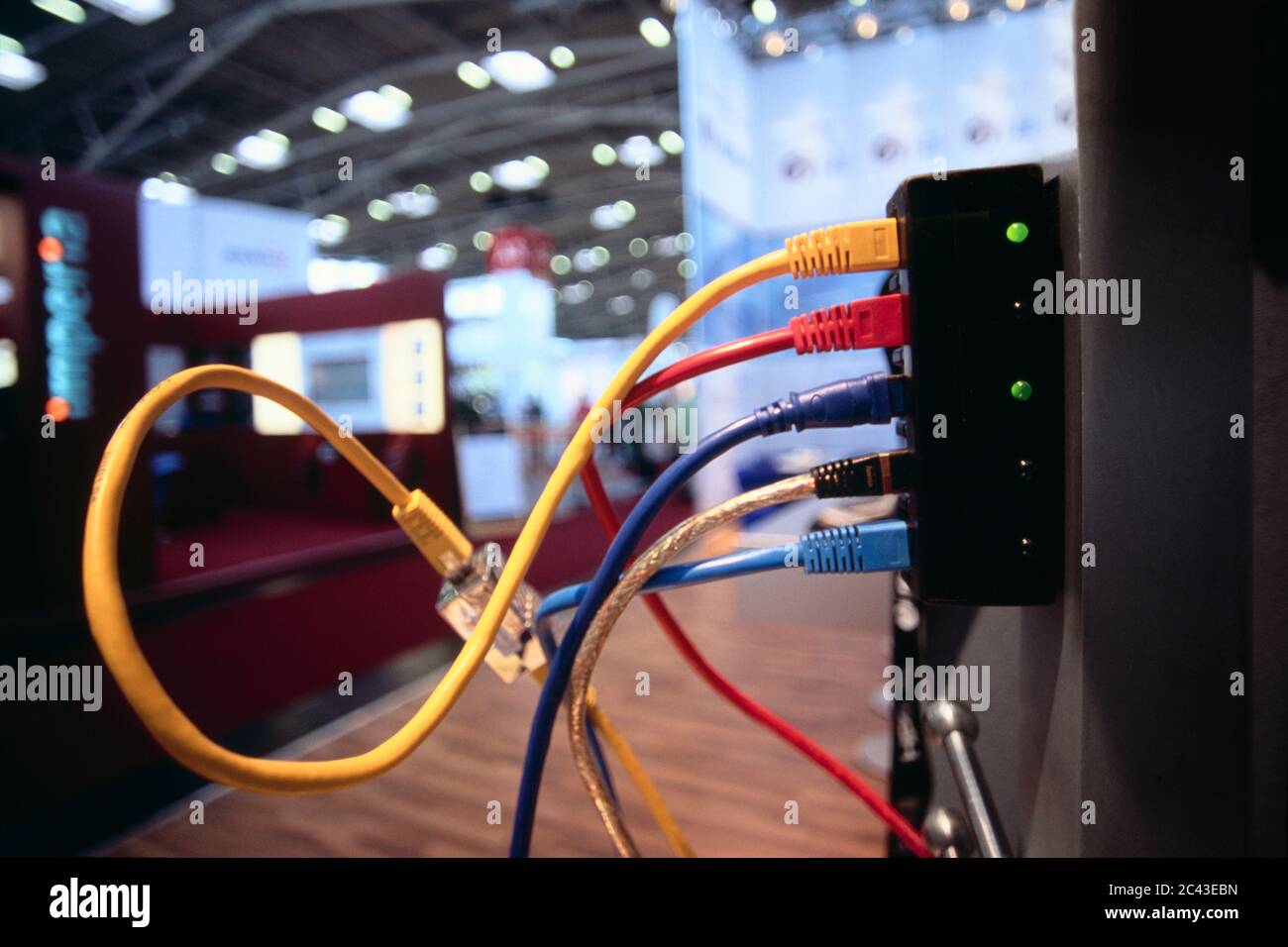 Colorful power cords - electronics Stock Photo - Alamy
