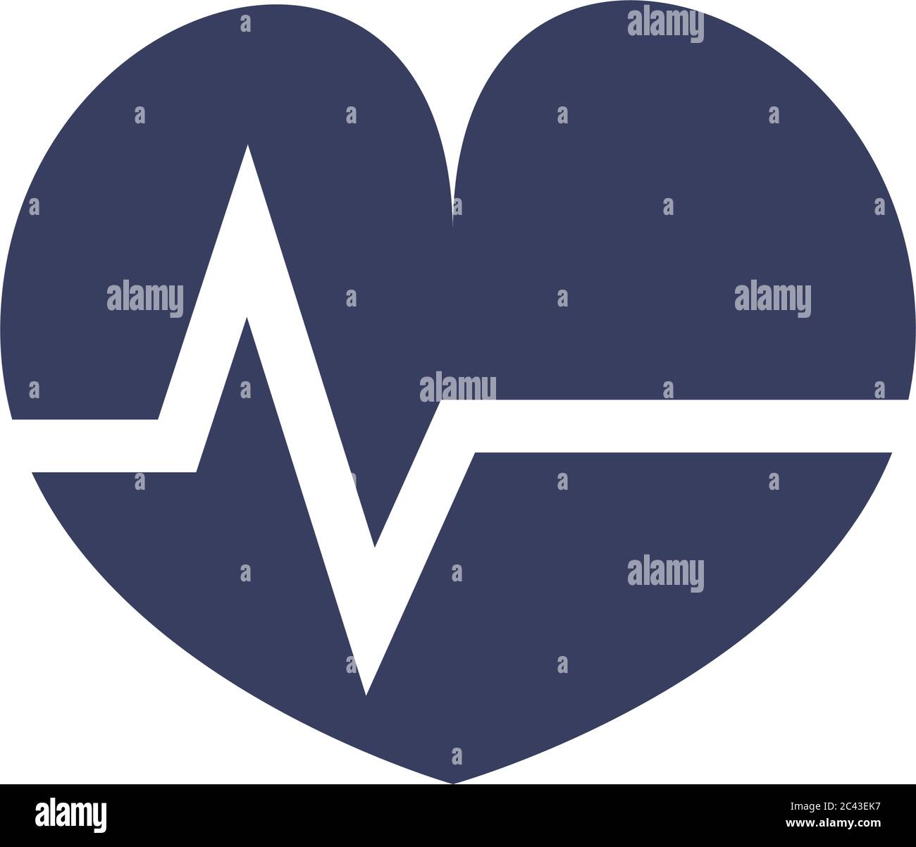 Heart pulse silhouette style icon design of Medical care health ...