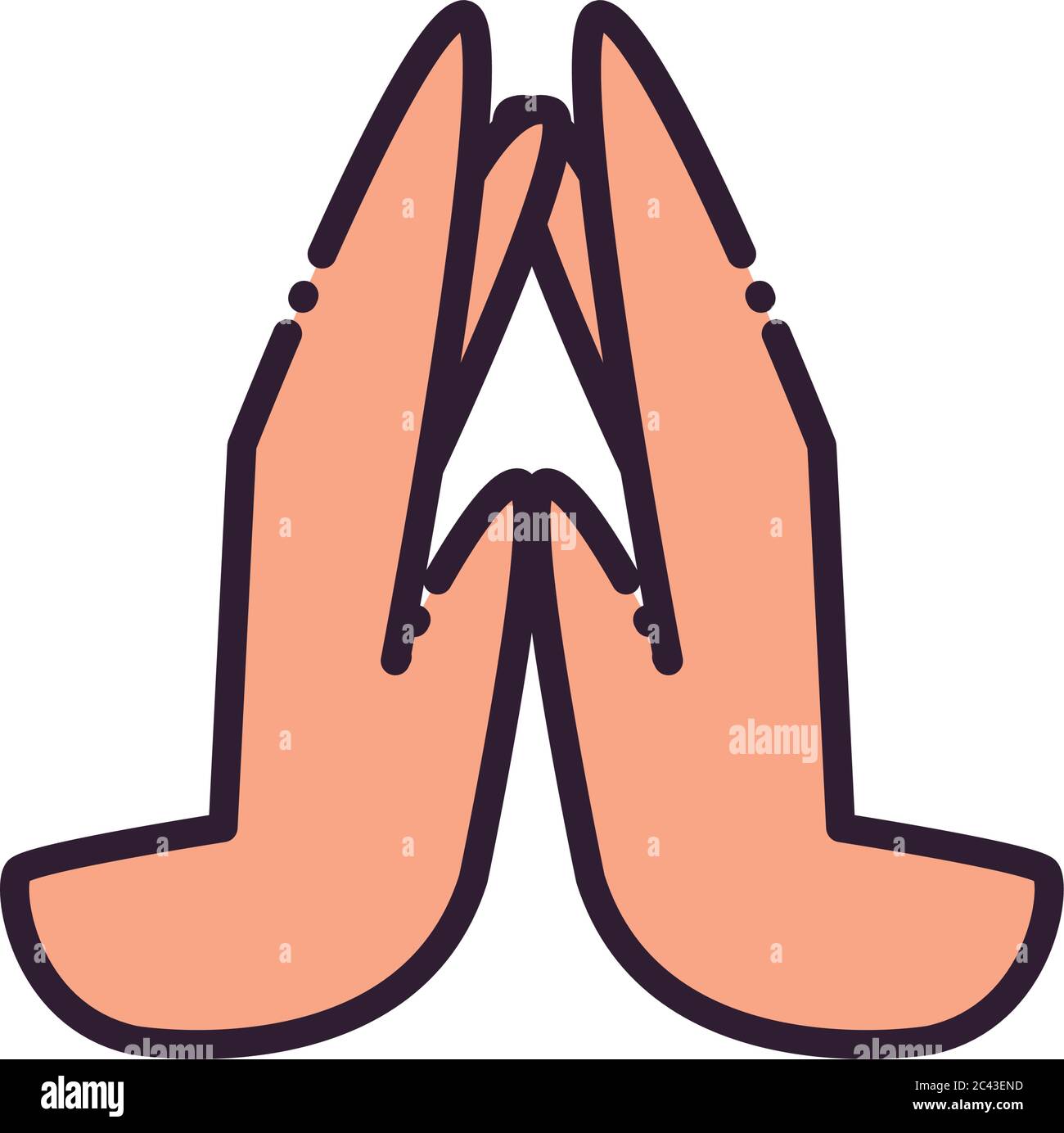 Indian namaste hands fill style icon design, Culture travel india ...