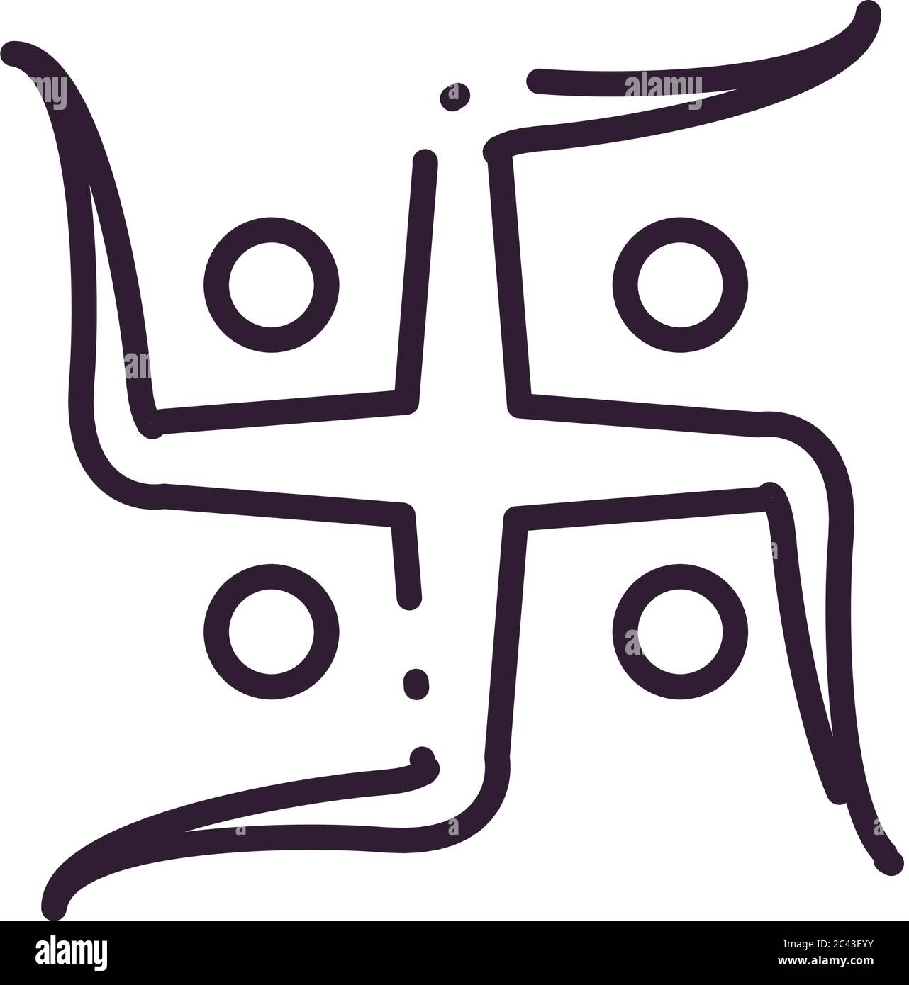 Indian swastica line style icon design, Culture travel india country ...