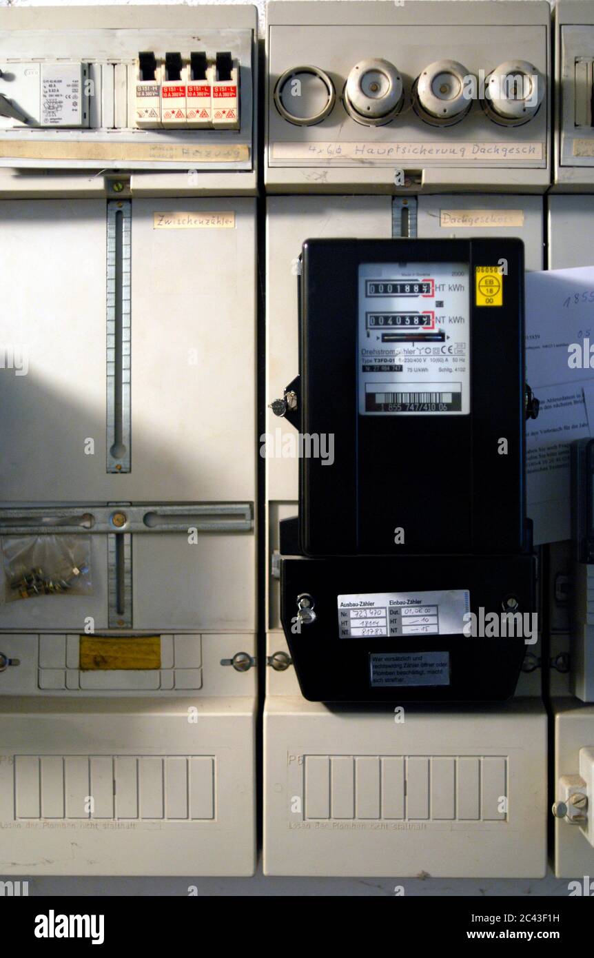 Energy electricity electricity meter germany hi-res stock photography ...