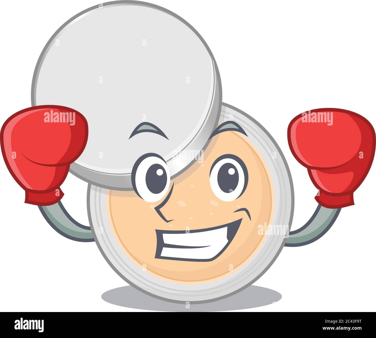 Jar powder makeup Caricature character design as a champion of boxing ...