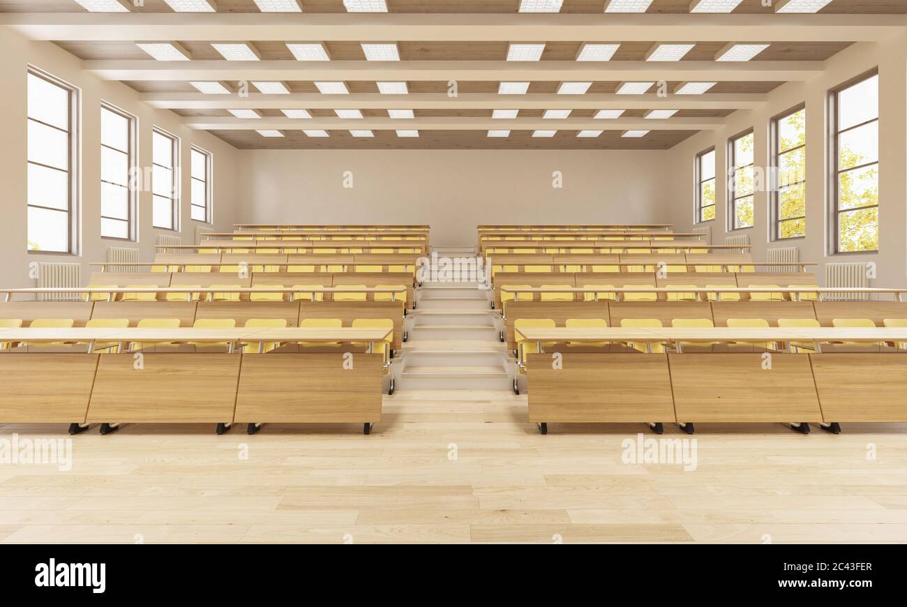 3D Rendering of a Lecture Hall Stock Photo - Alamy