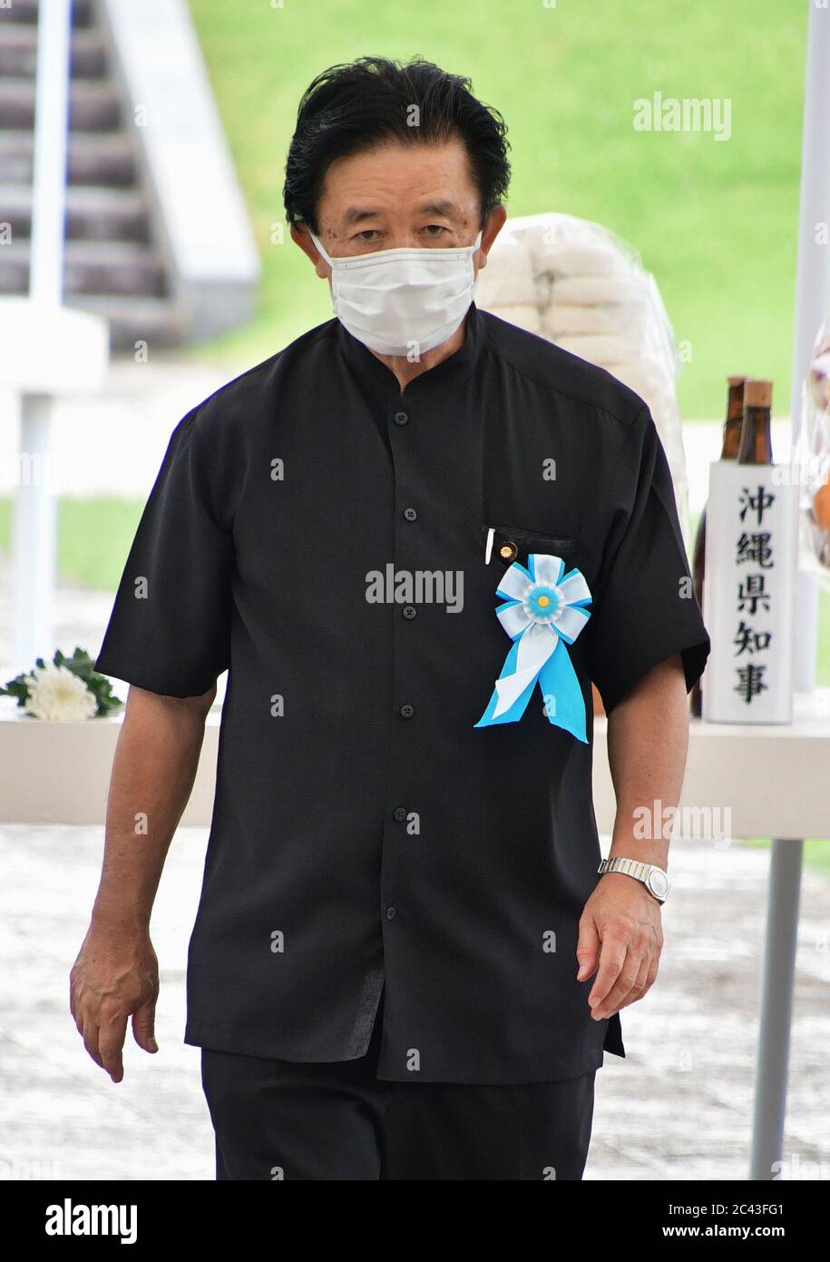 Member of House of Councilors, Yoichi Iha attends the memorial service ...
