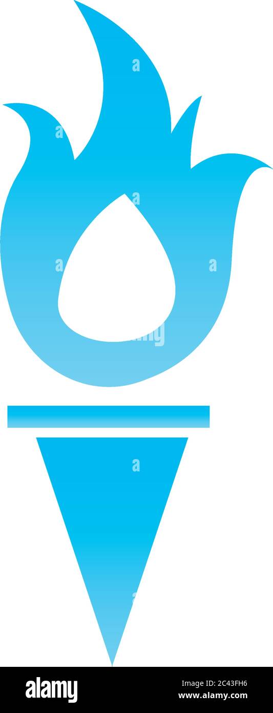 Flame torch gradient style icon design of Fire bonfire hot burn light ...