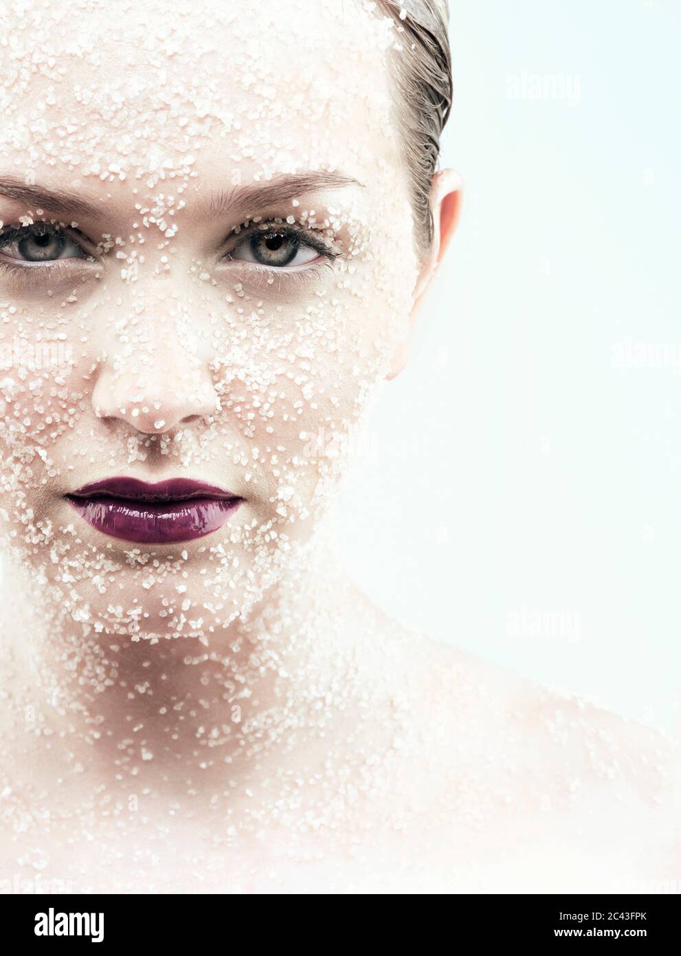 Young woman with salt on her skin Stock Photo - Alamy