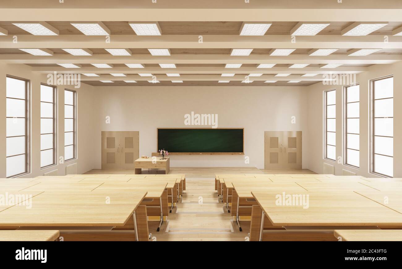 3D Rendering of a Lecture Hall Stock Photo - Alamy