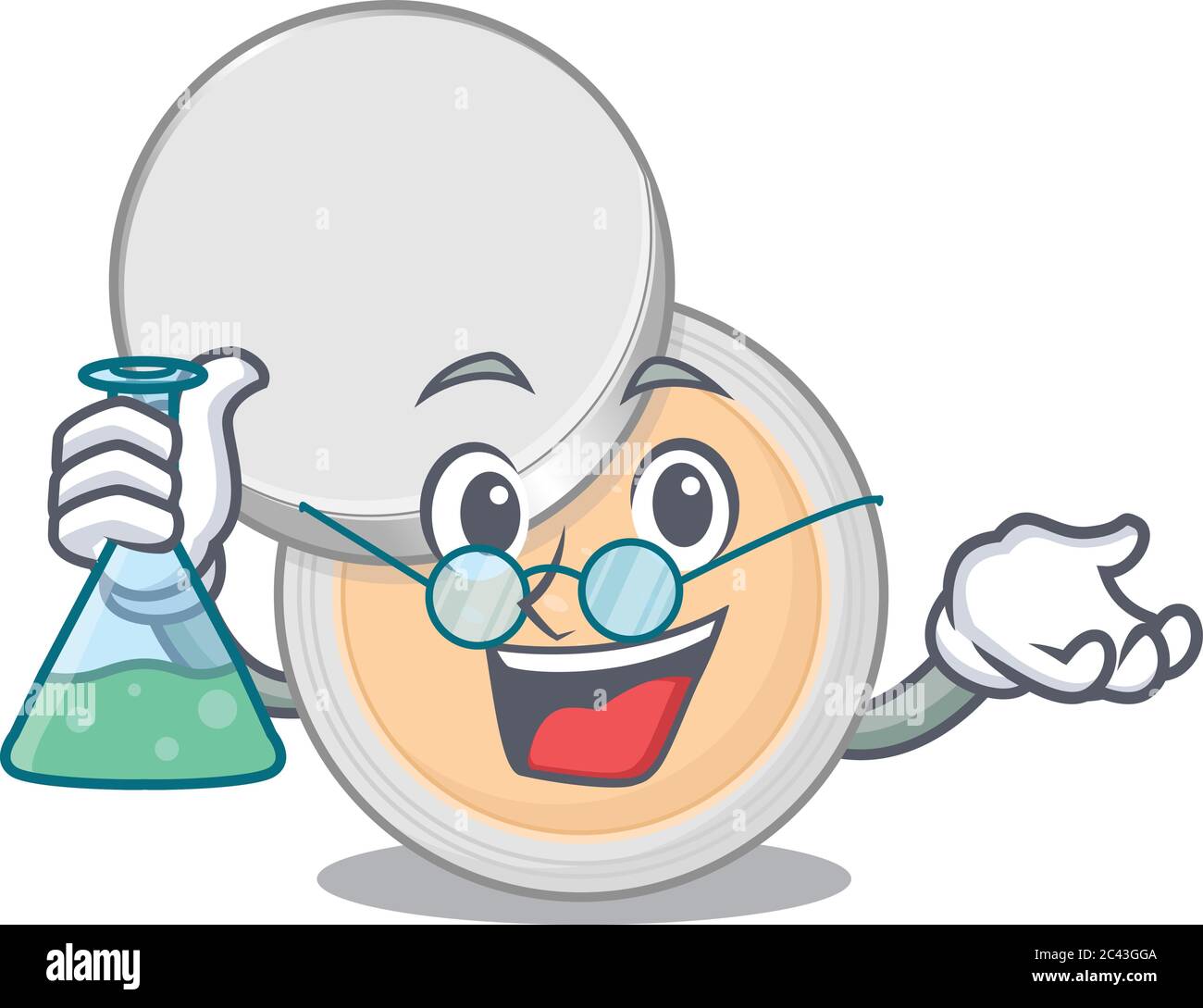 Super Genius Professor of jar powder makeup Caricature character ...