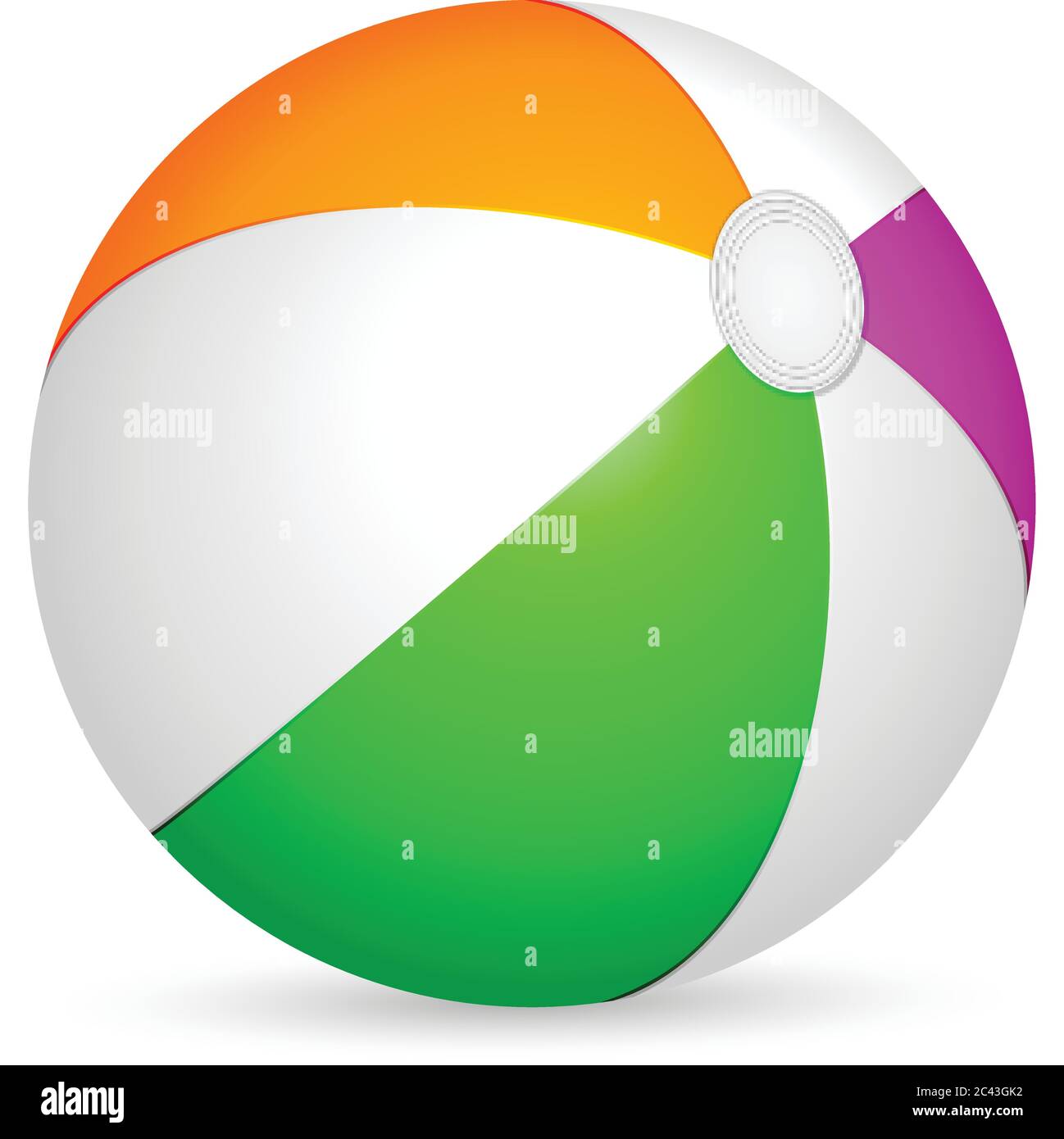 Beach ball on a white background. Vector illustration Stock Vector ...