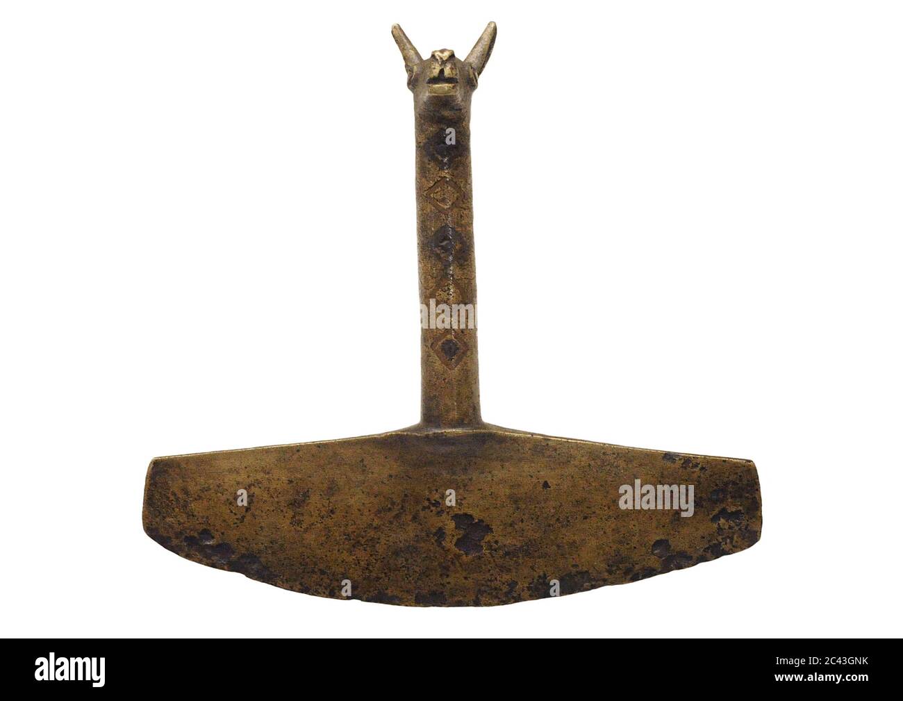 Cuchillo ceremonial ("Tumi") utilizado para sacrificios. Bronce ...