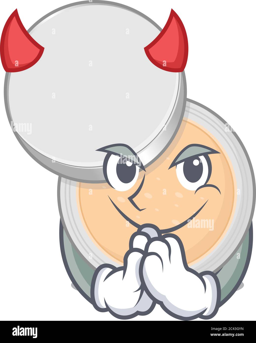 Jar powder makeup clothed as devil cartoon character design on ...