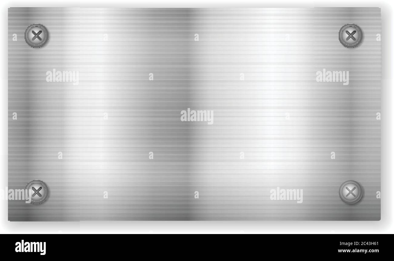 Metal sheet on a white background. Vector illustration Stock Vector ...