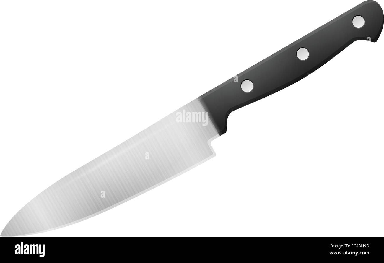 Kitchen knife on a white background. Vector illustration Stock Vector ...