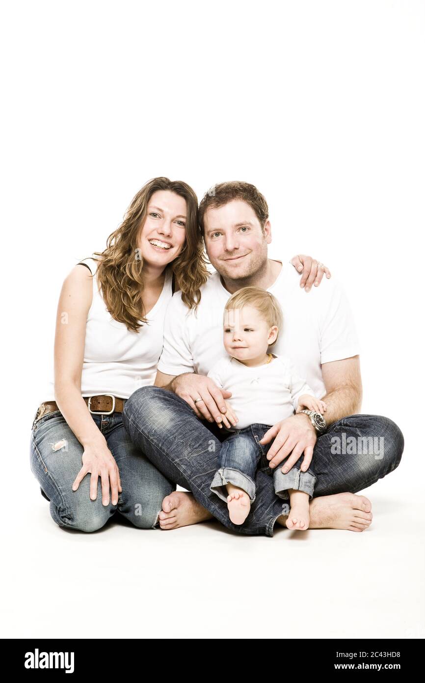 Happy family with a child, Munich, Bavaria, Germany Stock Photo - Alamy