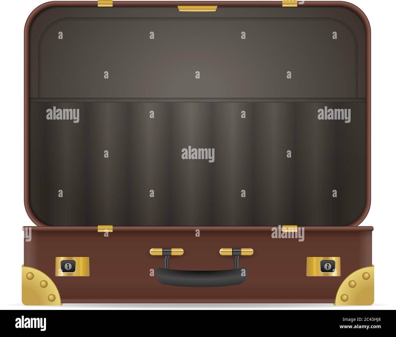 Open suitcase on a white background. Vector illustration Stock Vector ...