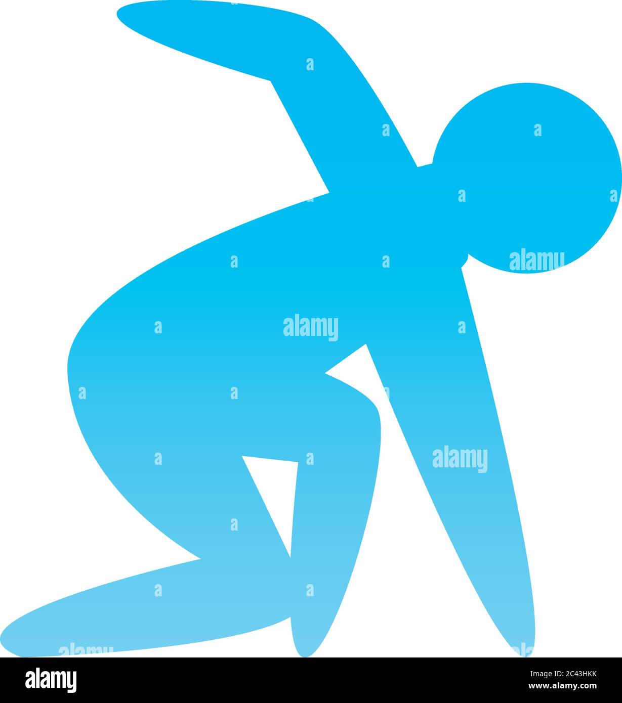 man avatar running gradient style icon design, Marathon athlete ...