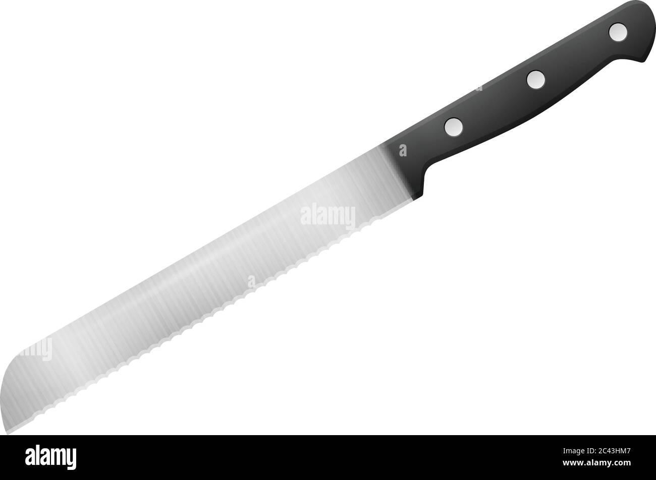 Bread knife on a white background. Vector illustration Stock Vector ...