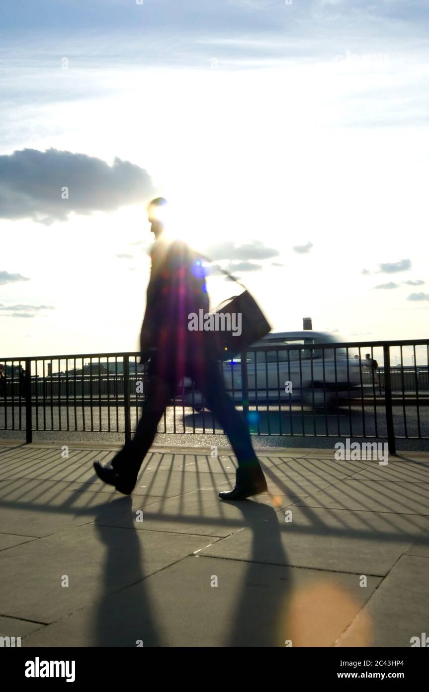 Man goes to work, London, UK Stock Photo - Alamy