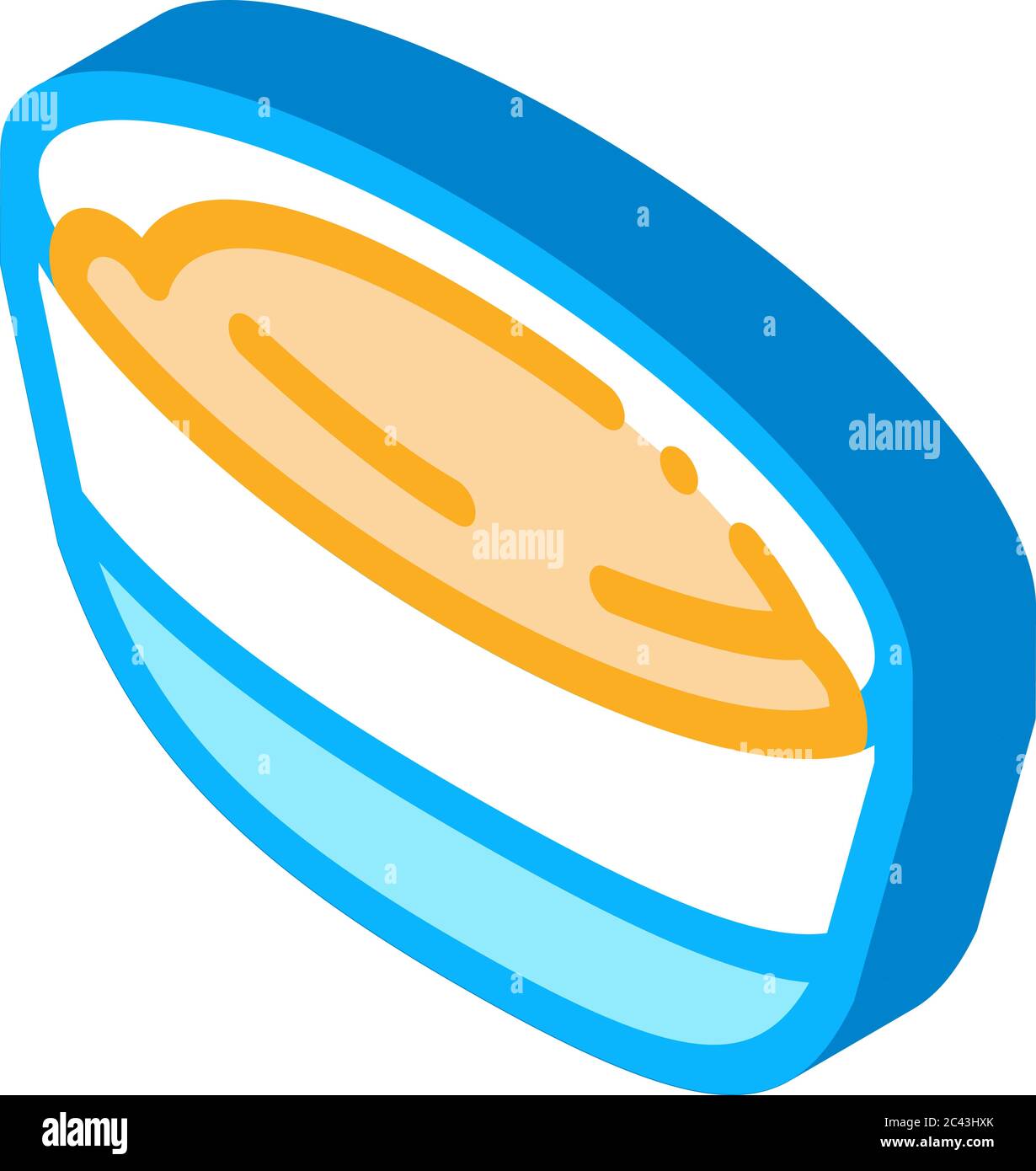 liquid cheese in bowl isometric icon vector illustration Stock Vector ...