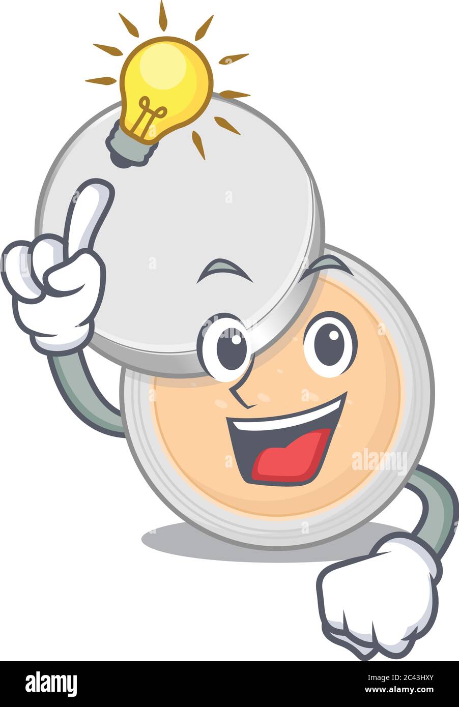genius jar powder makeup Mascot character has an idea gesture Stock ...