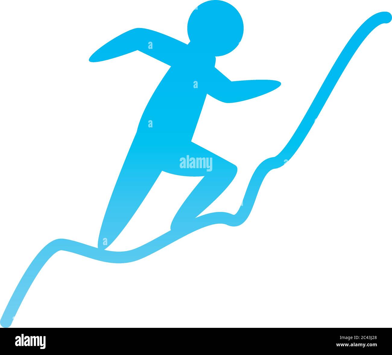 man avatar climbing gradient style icon design, Marathon athlete ...