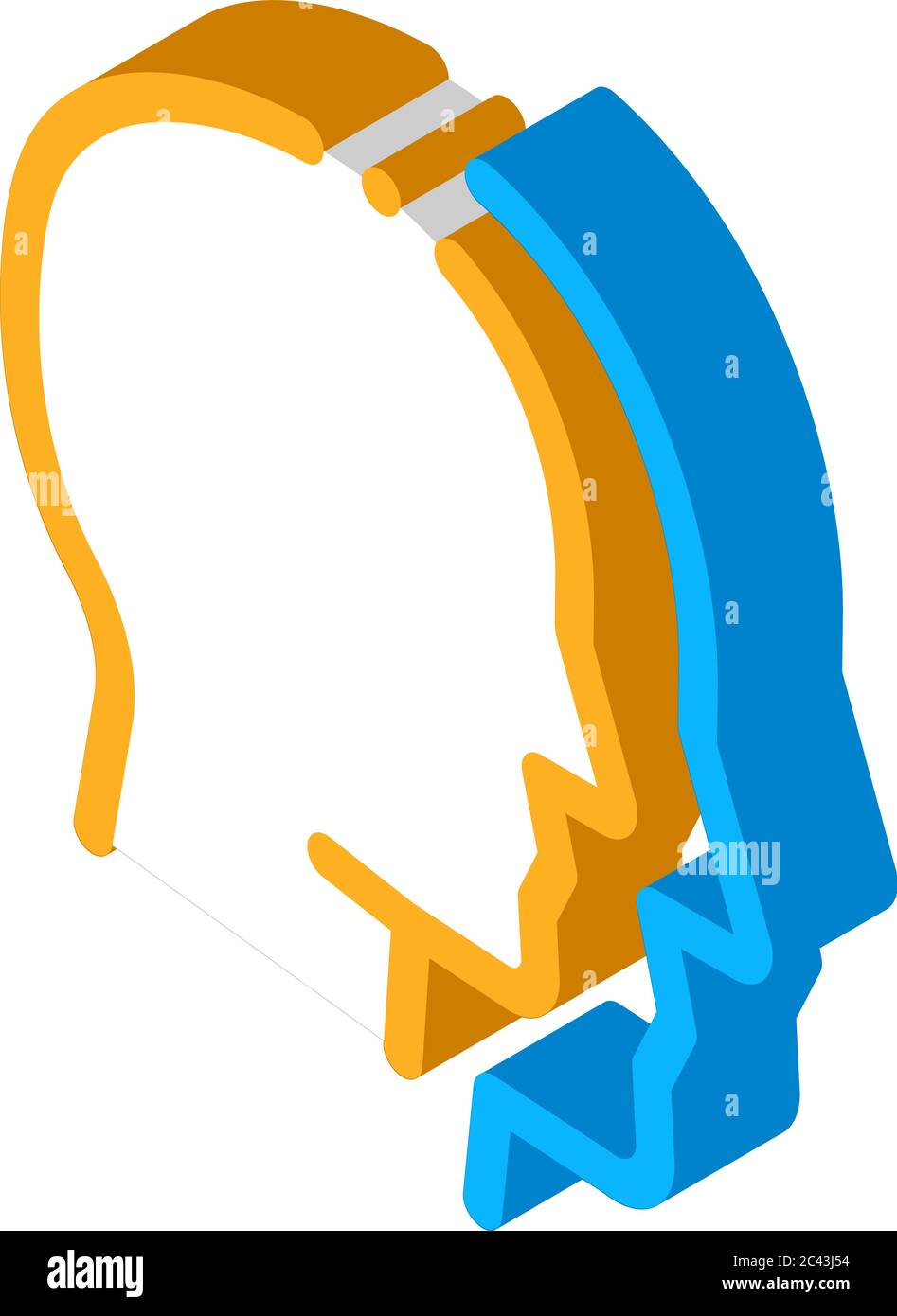 human head copy silhouette isometric icon vector illustration Stock ...