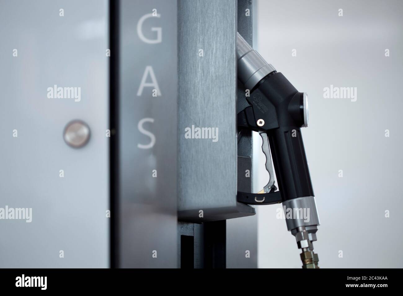Petrol pump at a gas filling station Stock Photo - Alamy