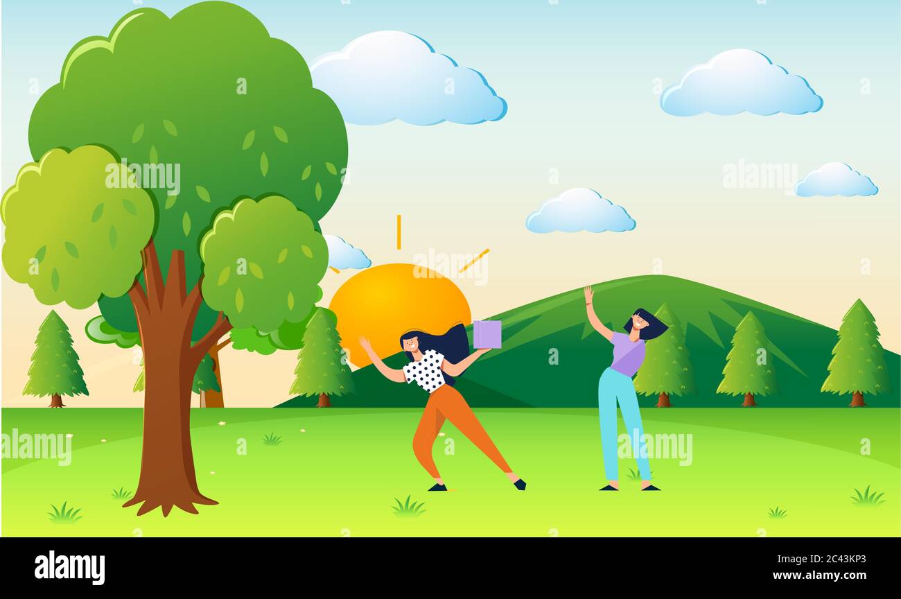 Couple dance garden party Stock Vector Images - Alamy
