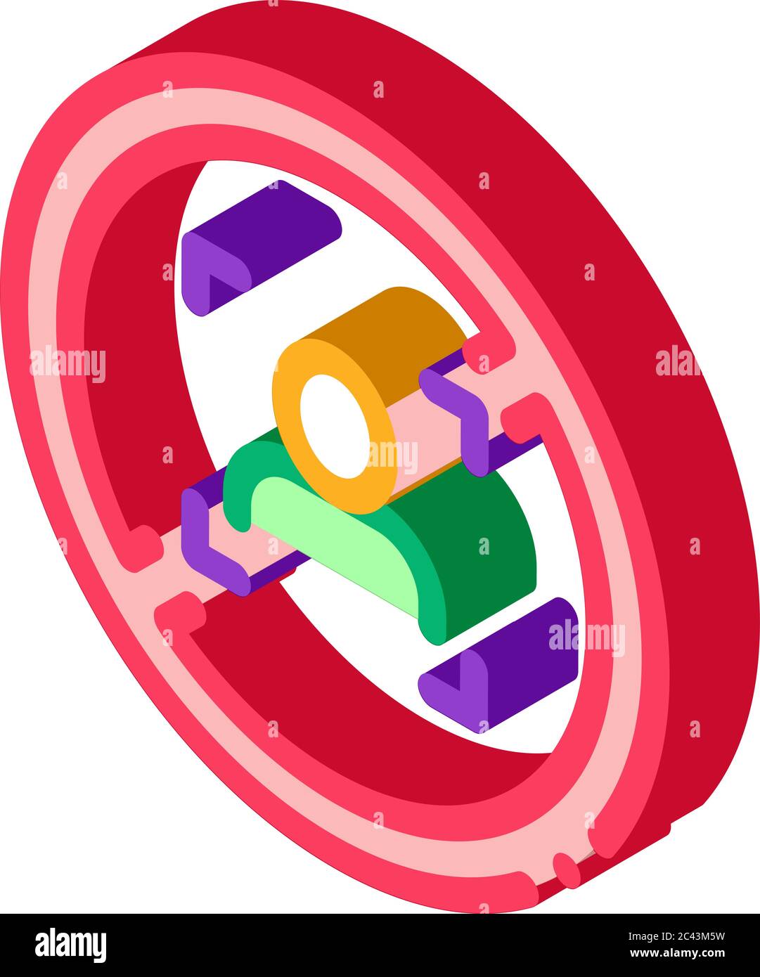 human photo crossed out sign isometric icon vector illustration Stock ...