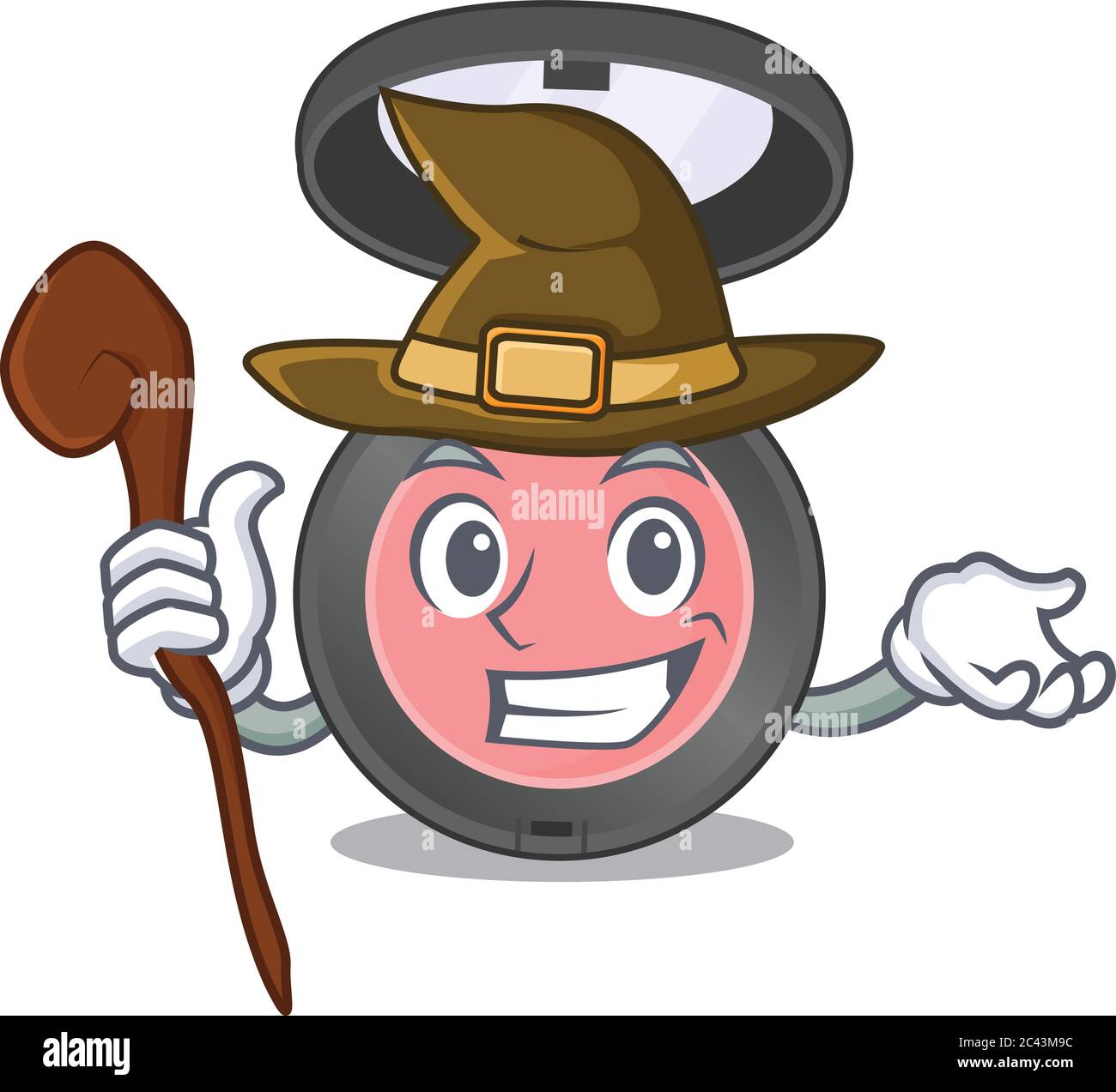 sneaky witch pink blusher cartoon character design Stock Vector Image ...