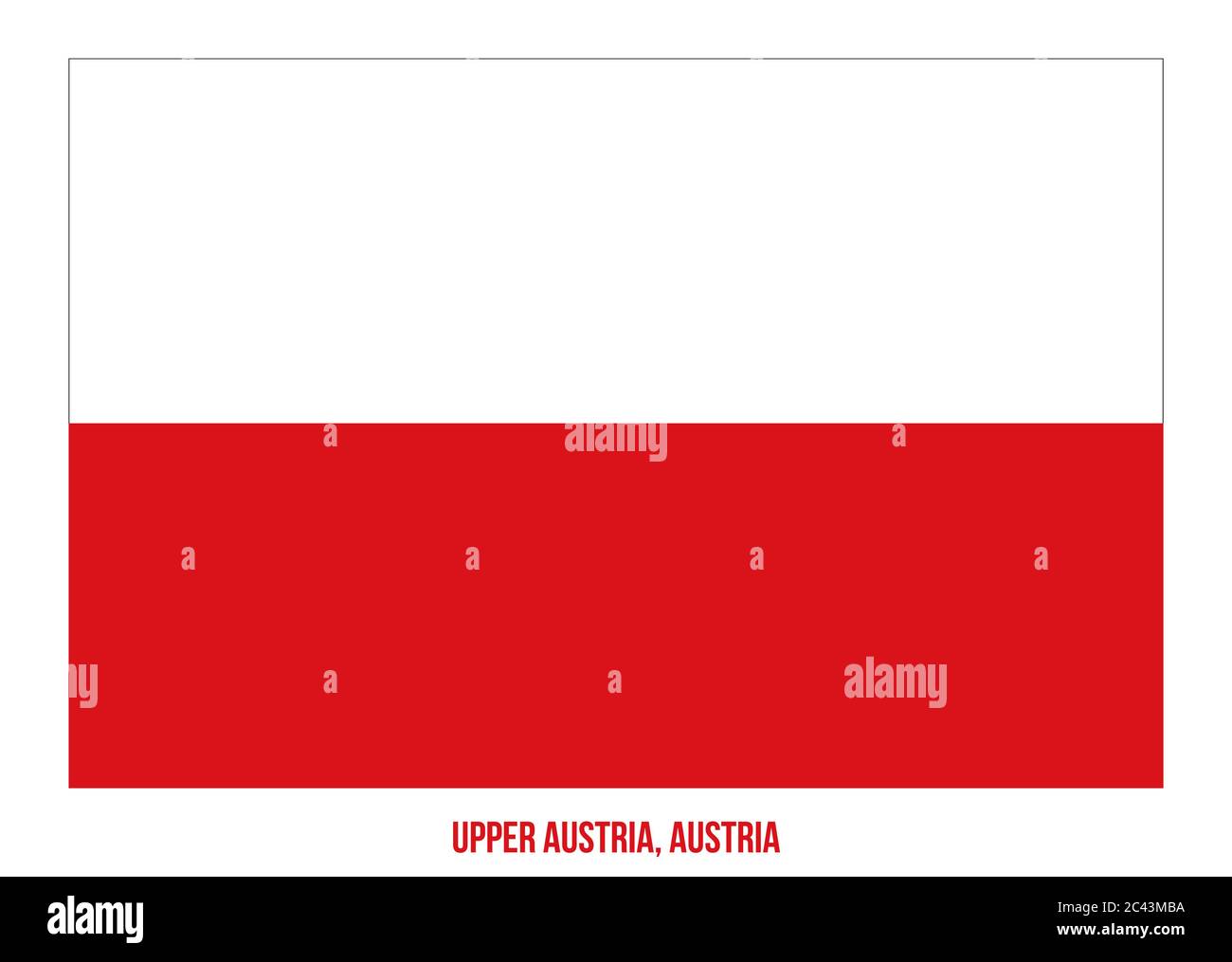 Upper Austria Flag Vector Illustration on White Background. States Flag ...